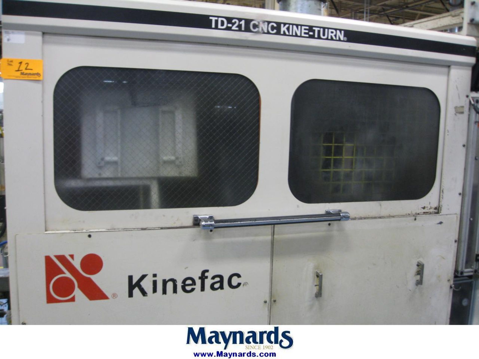 { Choice of lots: 1012 } 2012 Kinefac TD-21 CNC Kine-Turn Center Drive ...