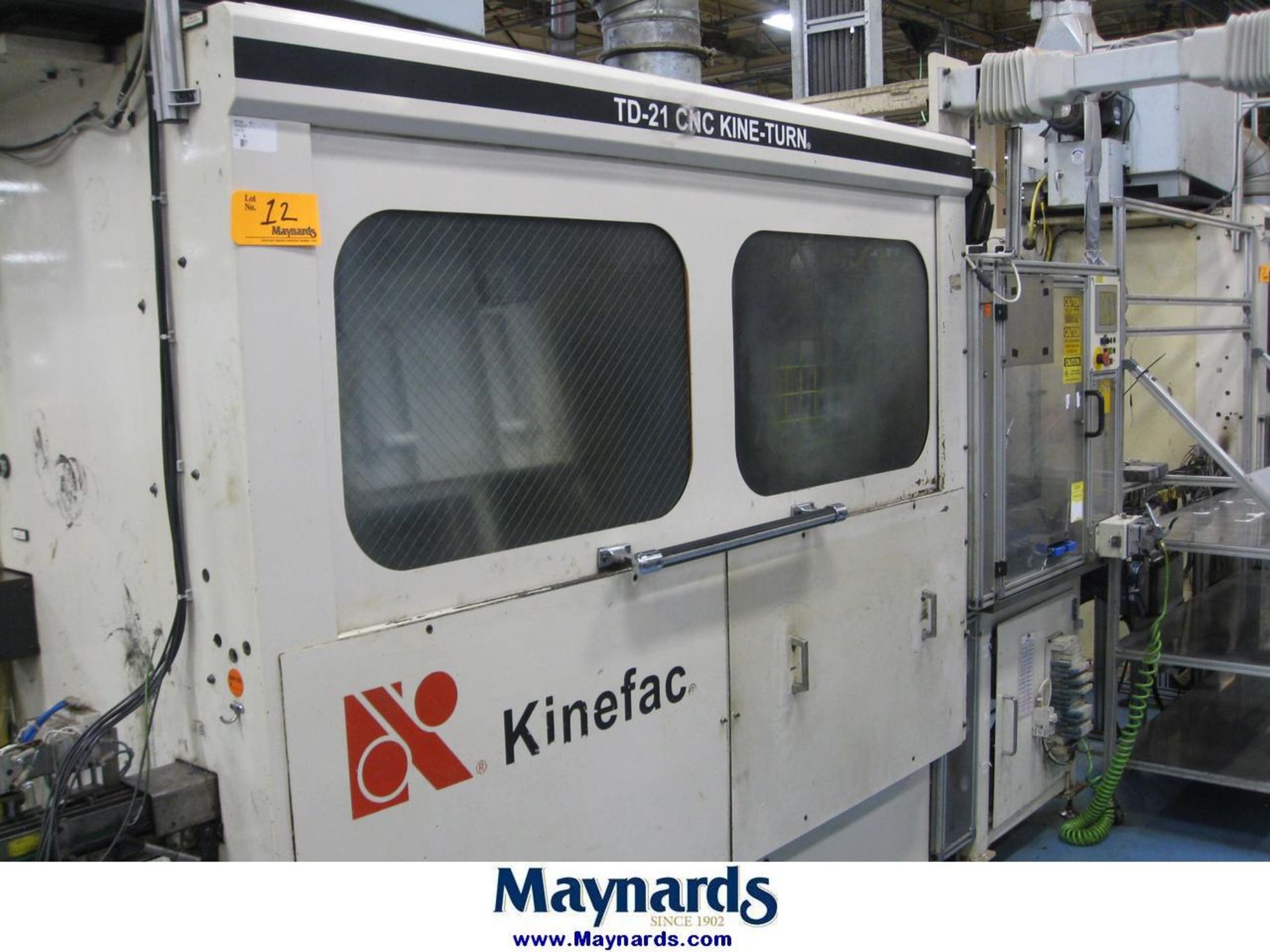 { Choice of lots: 1012 } 2012 Kinefac TD-21 CNC Kine-Turn Center Drive ...