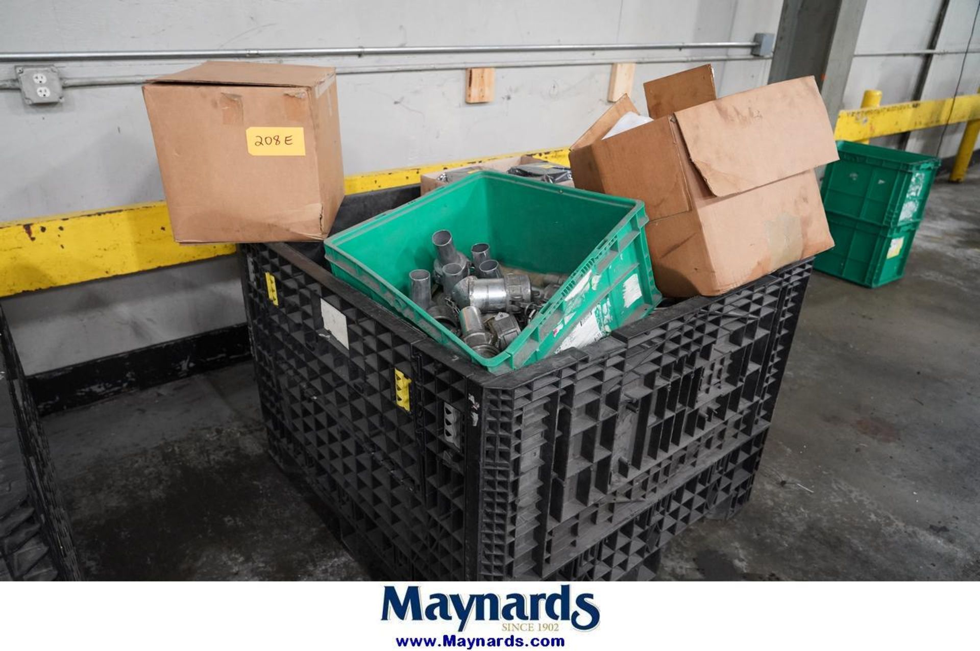 Lot of Molder Parts and Accessories (2) Plastic Totes with Loaders ...