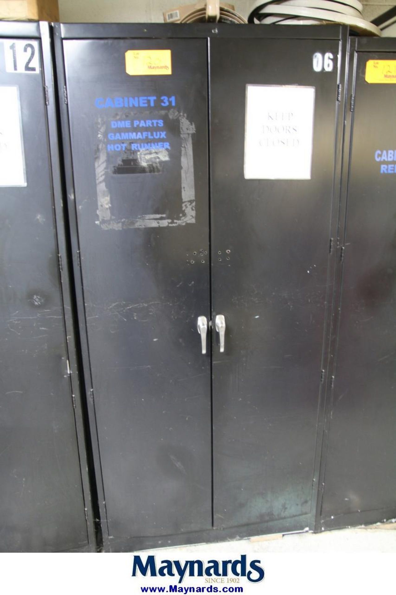 { Choice of lots: 120 } 2-Door Steel Cabinet with Spare Parts and Other ...