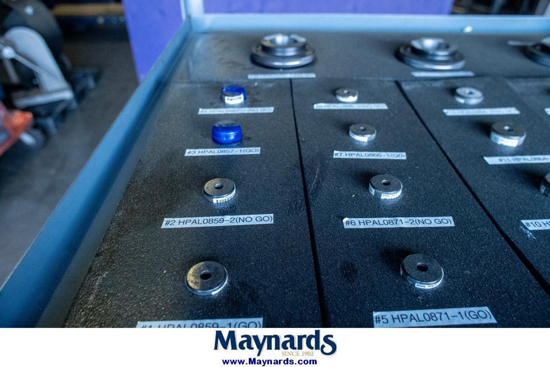 Lot of Outer Diameter Check Gages (A300-A320) ; Comes w/ Cart (5' W x ...