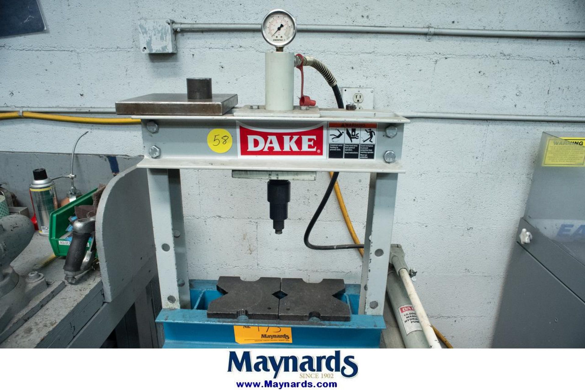 Dake 10-Ton H-Frame Shop Press ; (Item 58) [Loc: Building 1 ]