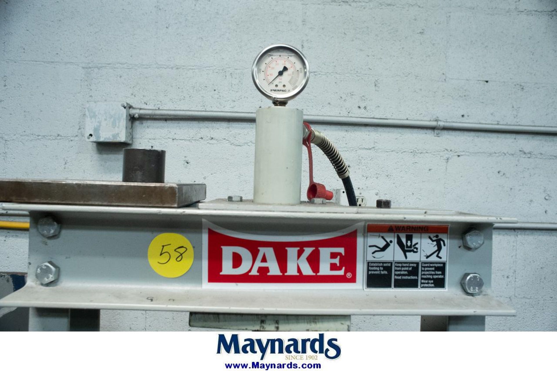 Dake 10-Ton H-Frame Shop Press ; (Item 58) [Loc: Building 1 ]