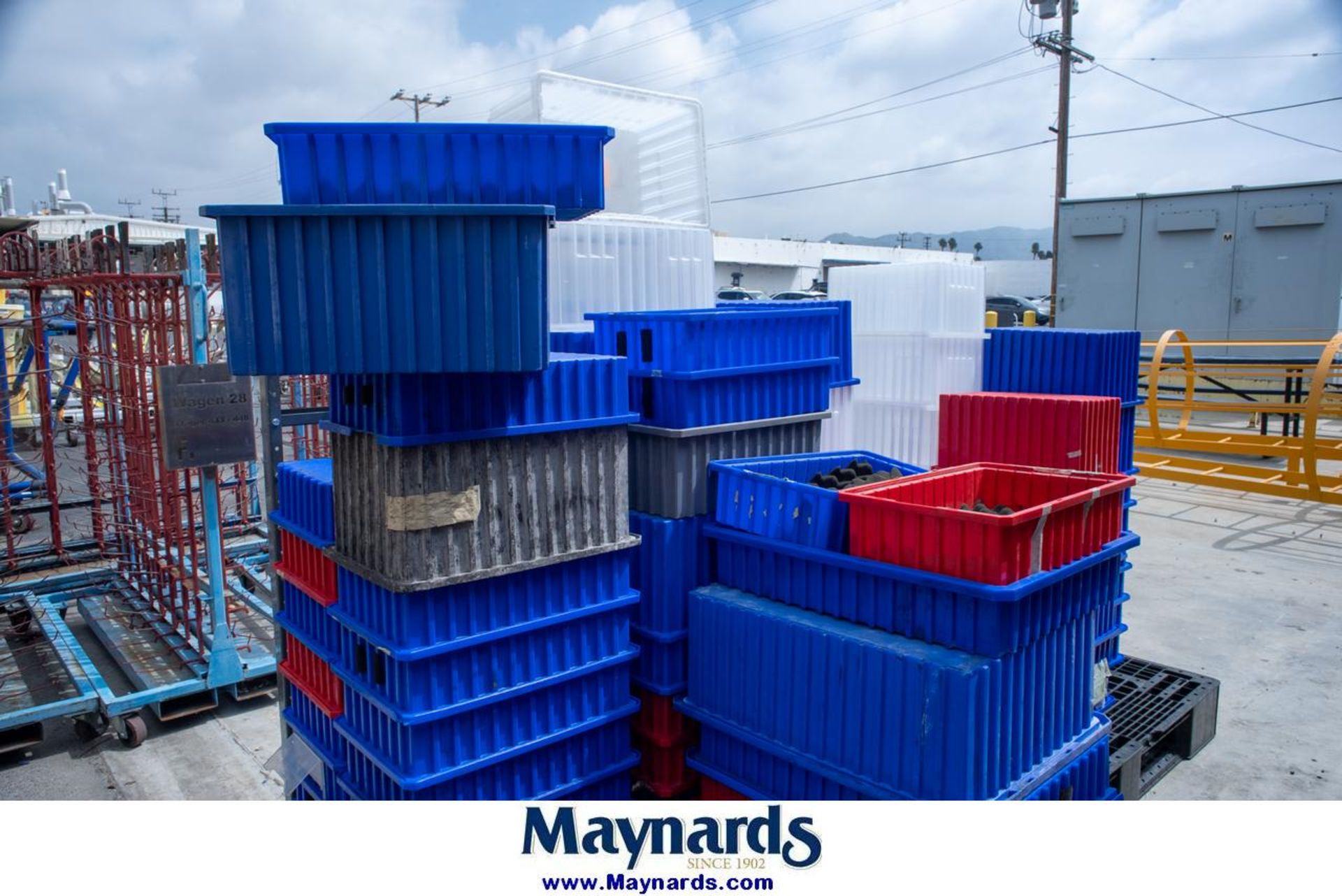 Lot of (2) Pallets of Plastic Totes [Loc: Building 3 (Exterior) ]