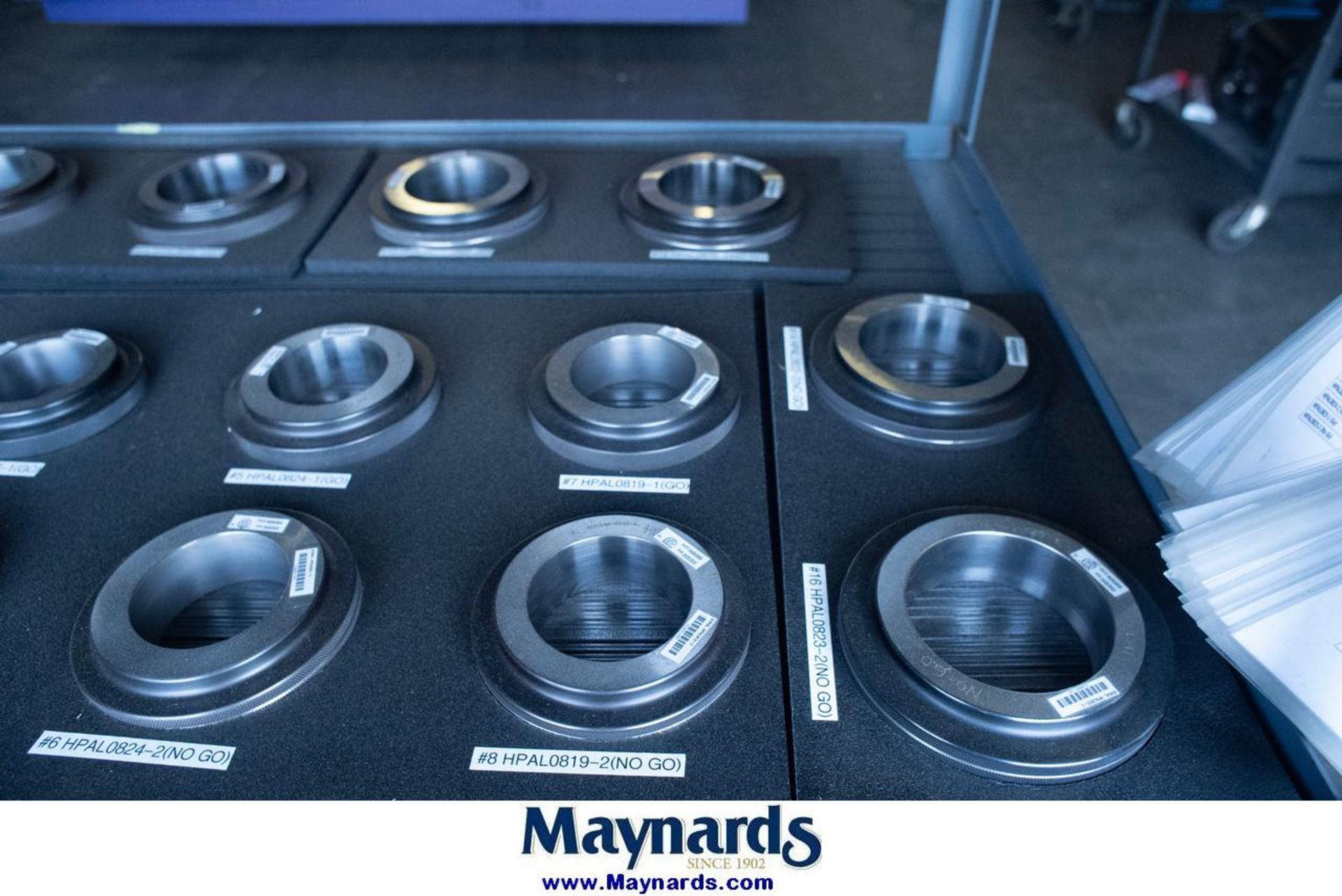 Lot of Outer Diameter Check Gages (A300-A320) ; Comes w/ Cart (5' W x ...