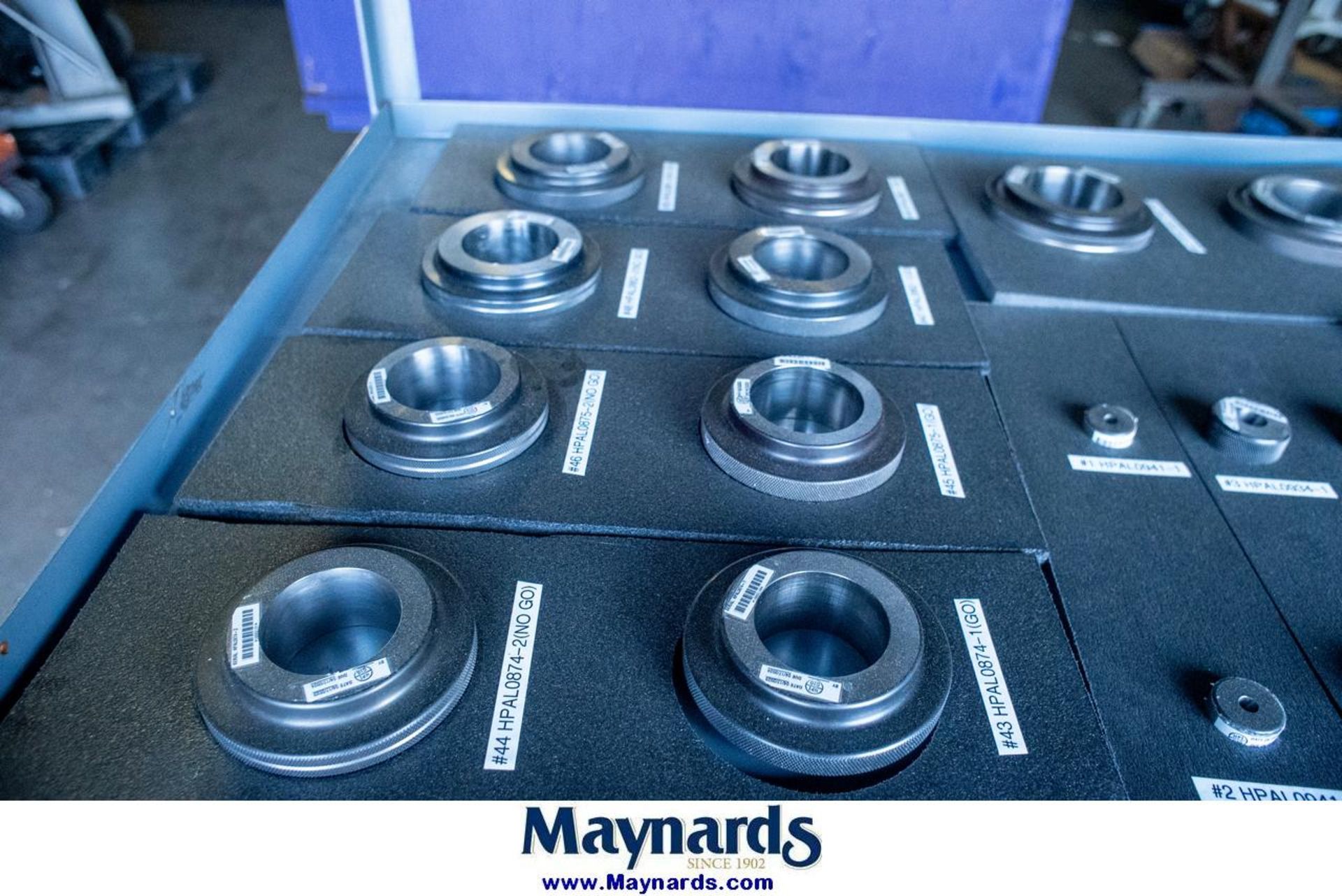 Lot of Outer Diameter Check Gages (A300-A320) ; Comes w/ Cart (5' W x ...