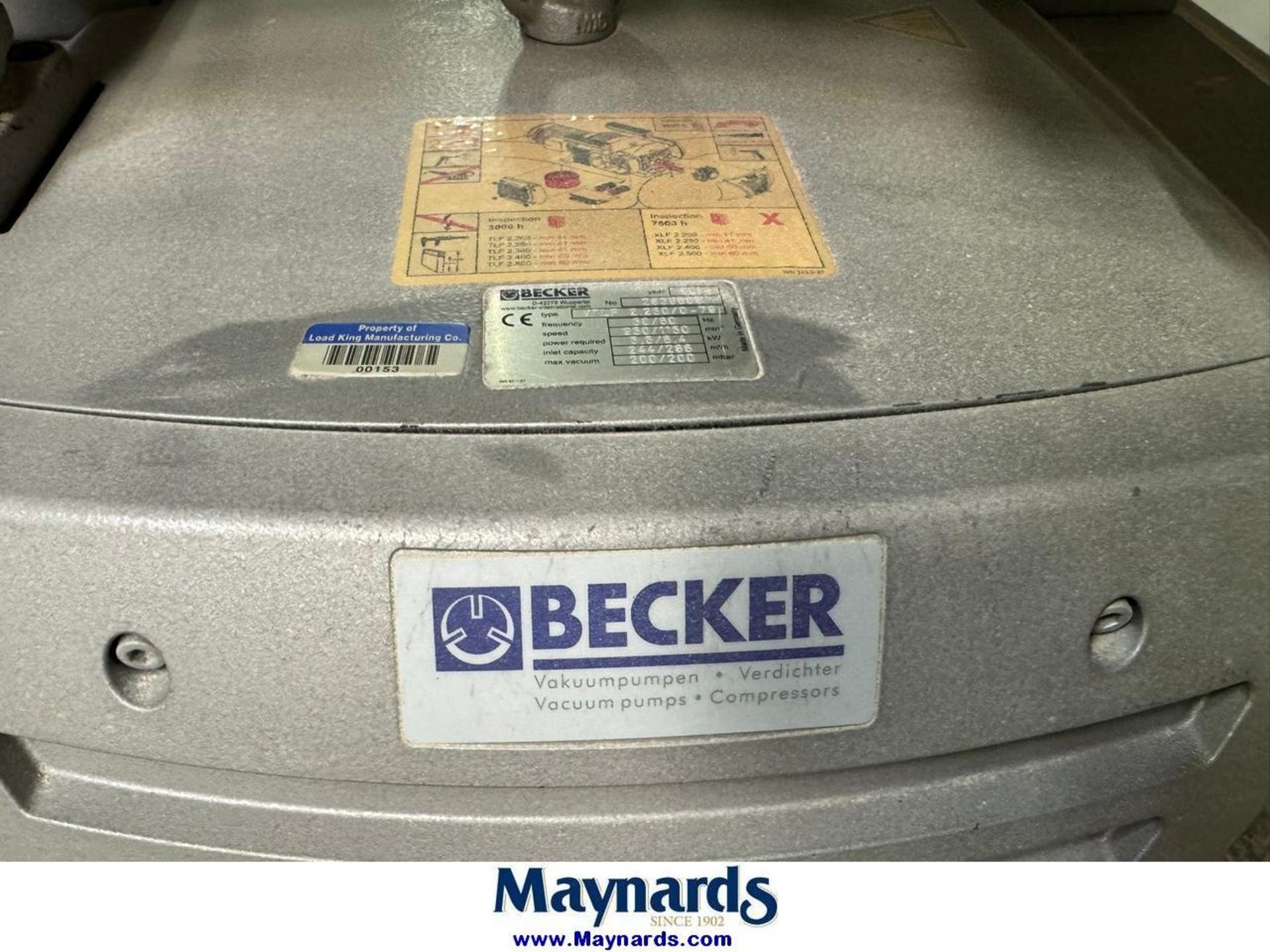 Lot of (3) Becker VTLF 2.250/0-79 Vacuum Pumps With Custom Made Heavy ...