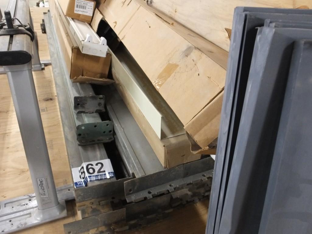 Lot: Pallet Rack Beams, 6x6 Timbers, Uprights and Shelves, (Located ...