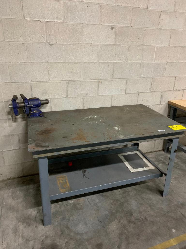 Welding Table w/ Wilton 5" Bench Vice, 36" X 60" & Butcherblock Top ...