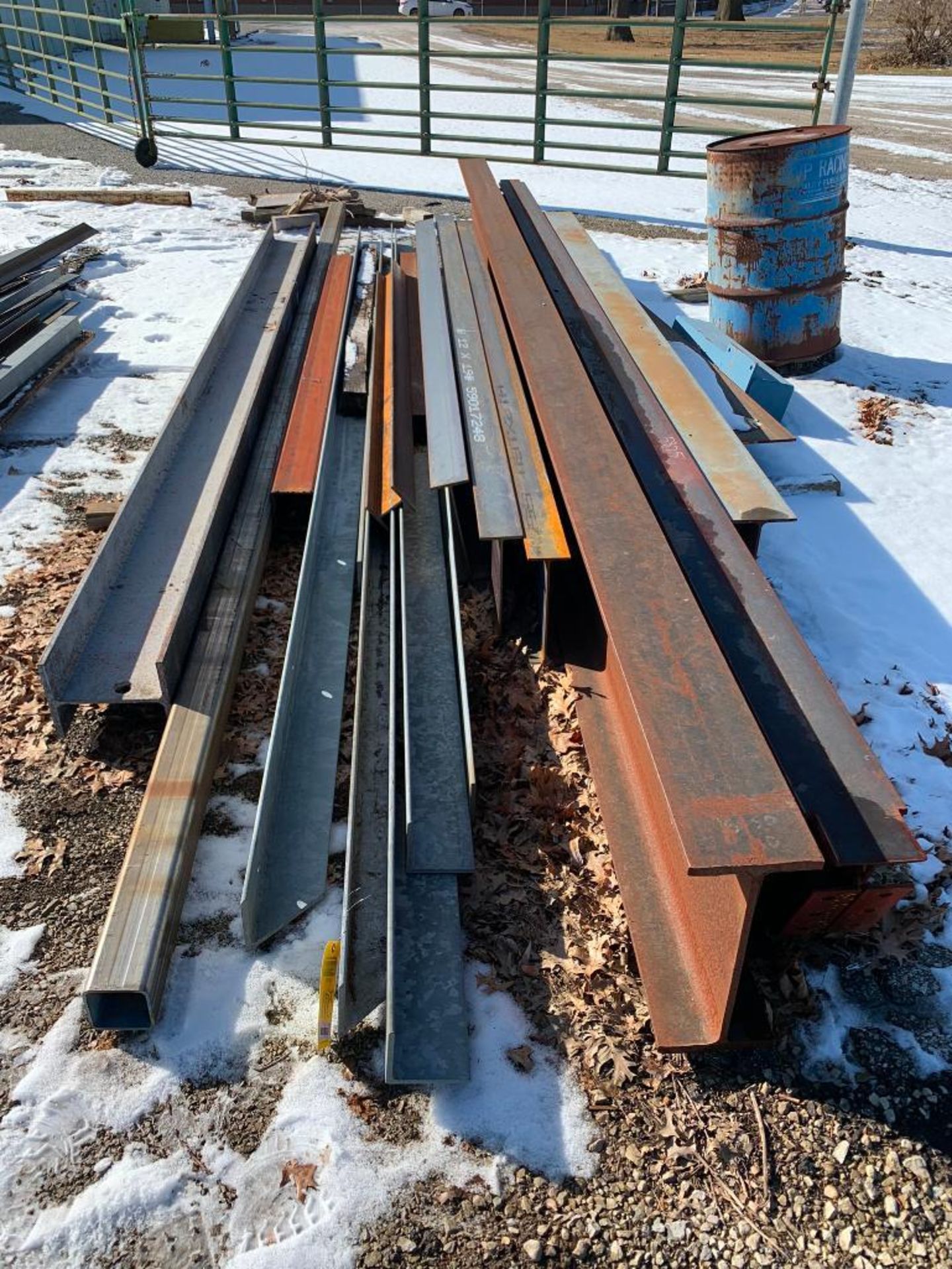 Assorted I-Beams, Angle Stock, Flat Stock, I-Beams up to 20' X 16-1/4" X 7"