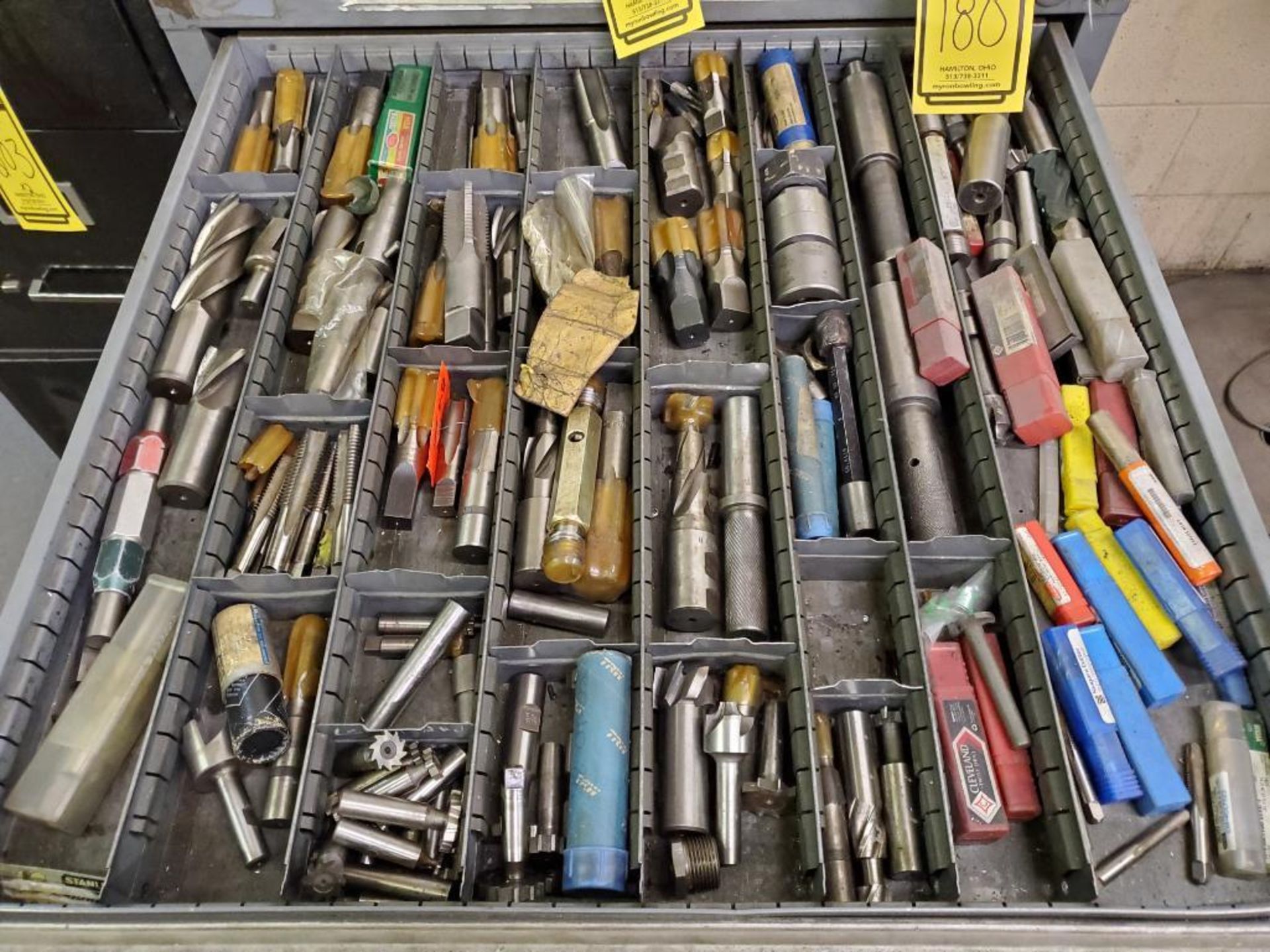 8-Drawer Modular Tool Cabinet Full of Perishable Tooling; Reamers ...