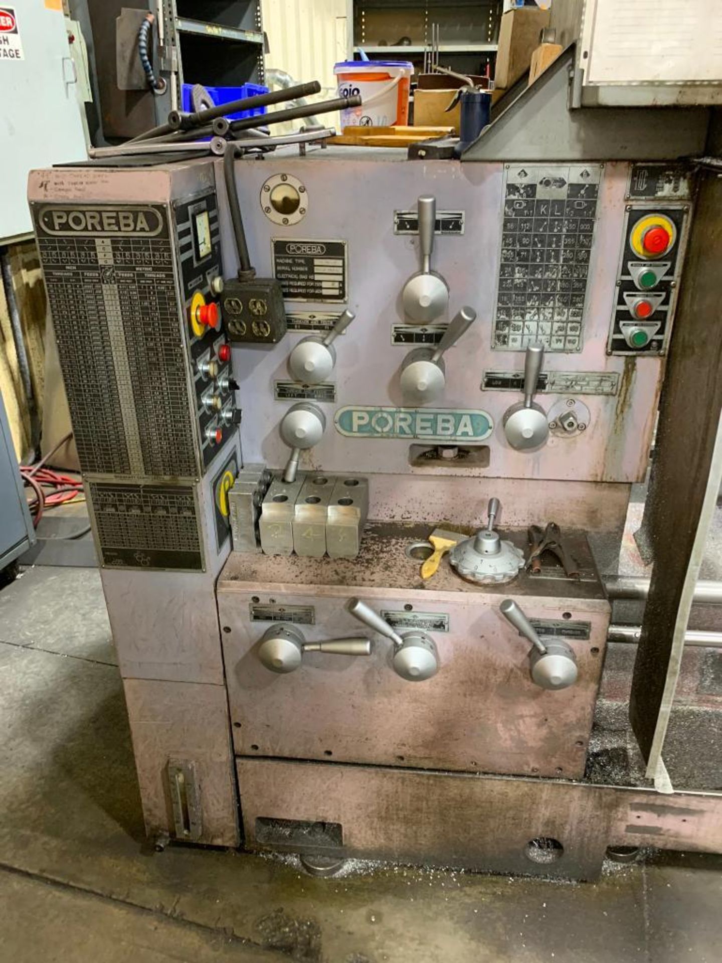 Poreba Engine Lathe, Model TPK-90A1/3M, 22" 8-Jaw Chuck, Regal-Trace ...