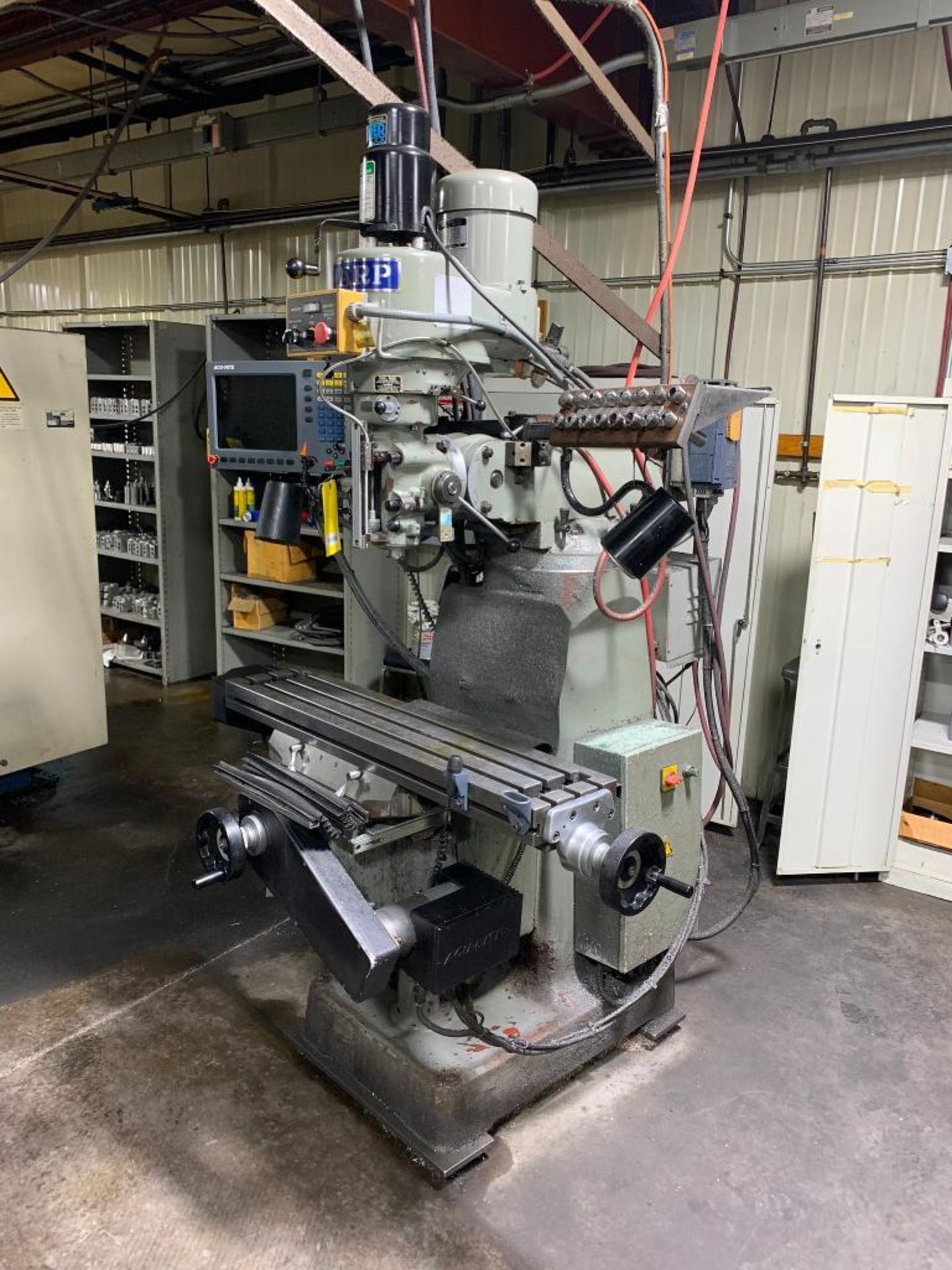 Sharp Vertical Milling Machine, Accu-Rite DRO, Power Draw Bar, Coolant ...