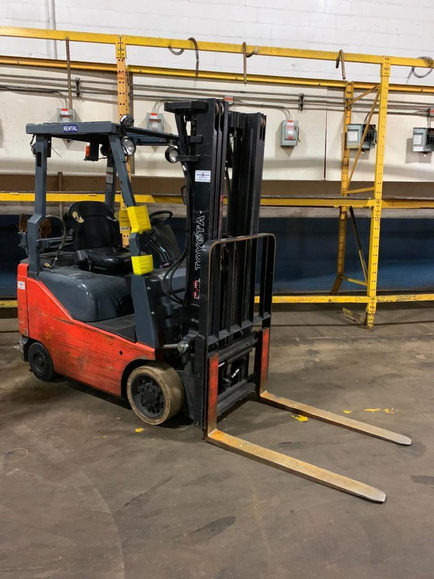 Toyota 3,000 LB. Capacity Forklift, Model 8FGCU15, LPG, 3-Stage Mast ...