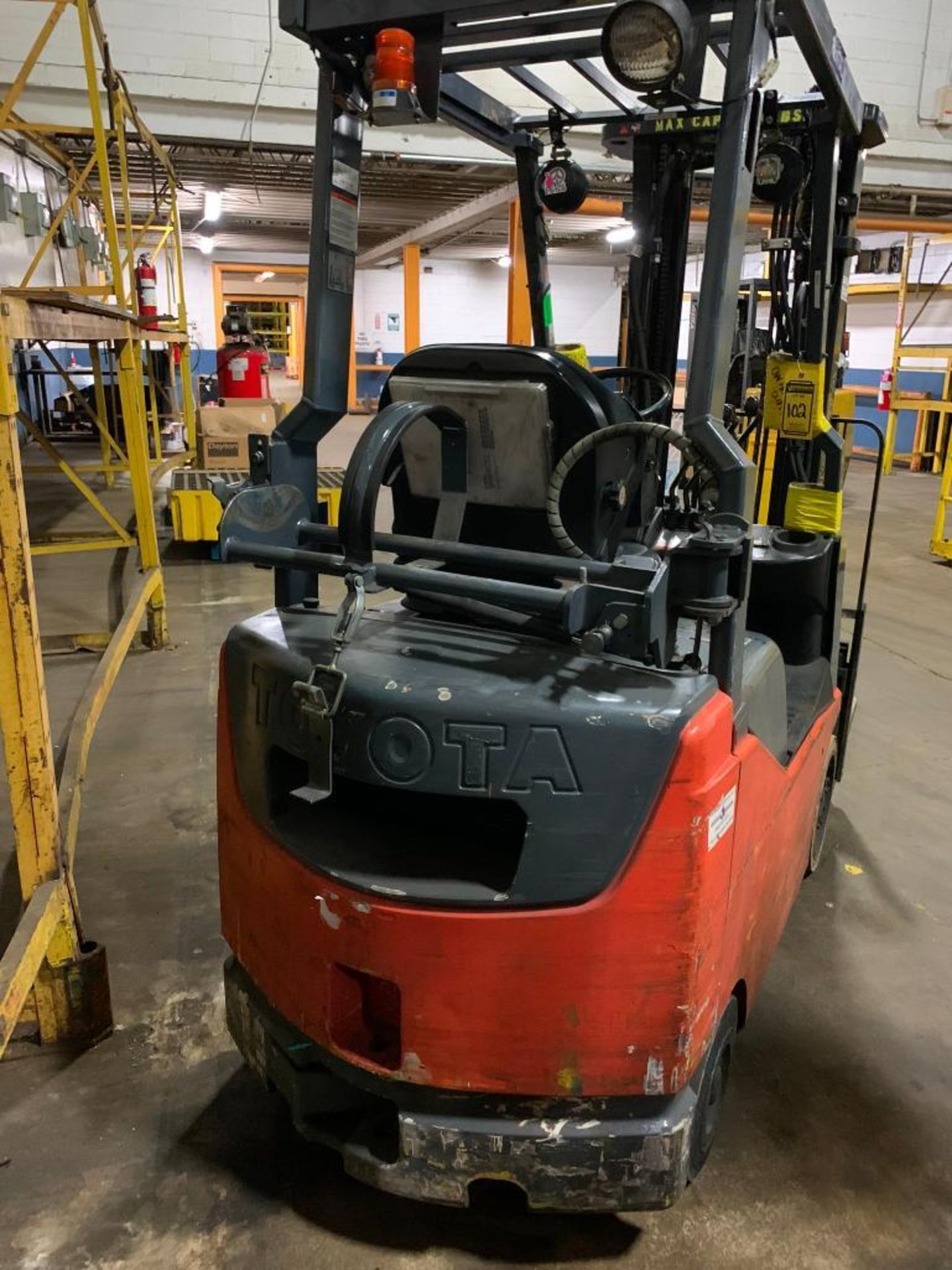 Toyota 3,000 LB. Capacity Forklift, Model 8FGCU15, LPG, 3-Stage Mast ...
