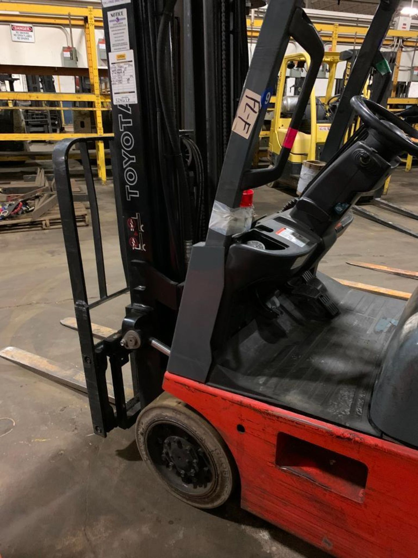 Toyota 3,000 LB. Capacity Forklift, Model 8FGCU15, LPG, 3-Stage Mast ...