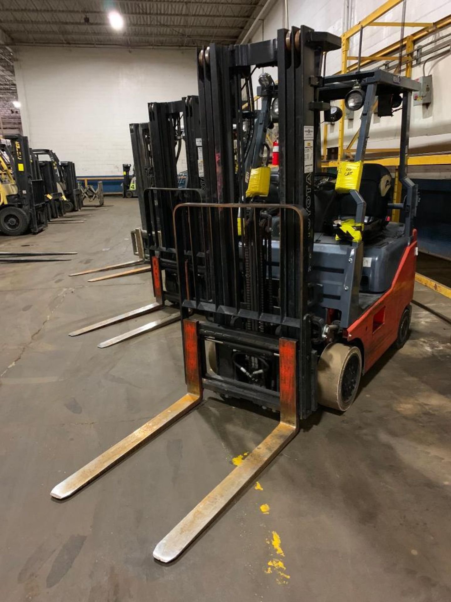 Toyota 3,000 LB. Capacity Forklift, Model 8FGCU15, LPG, 3-Stage Mast ...