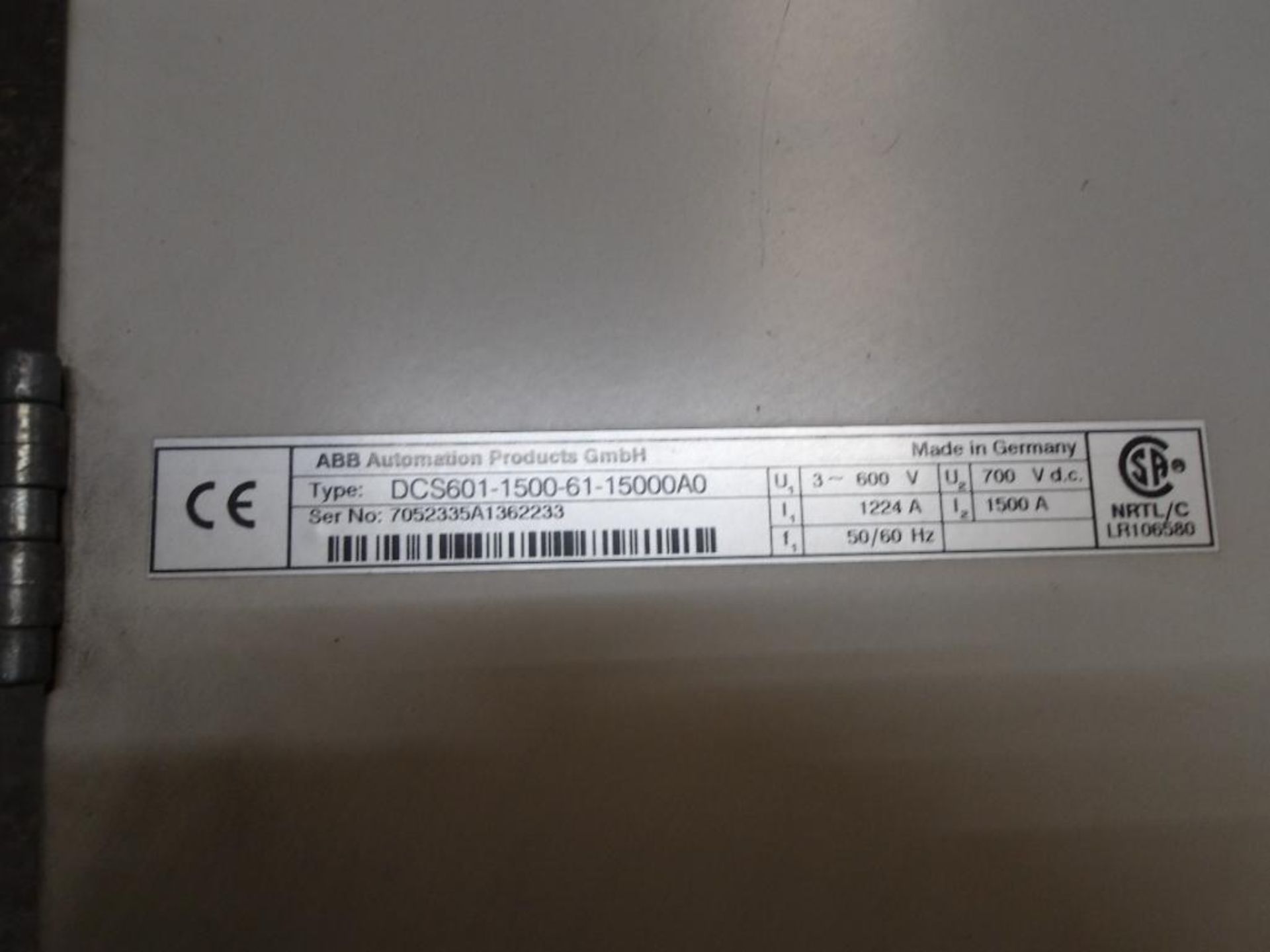 ABB Motor Controller & Actuator, Type DCS601-1500-61-15000A0, 600 V ...