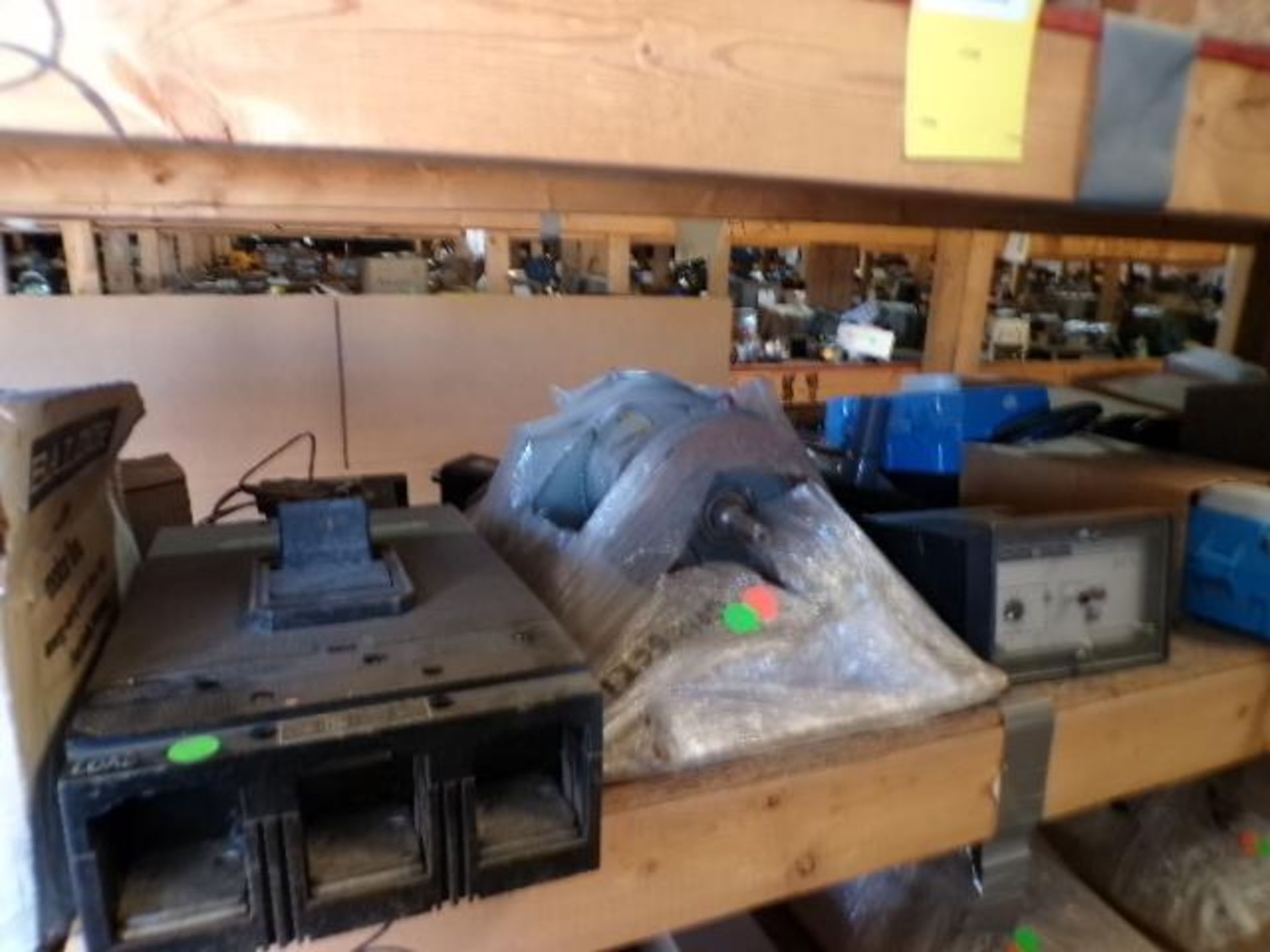 Contents of Shelf I-4-3-I-5-3; Electric Motors, Flygt Controllers ...