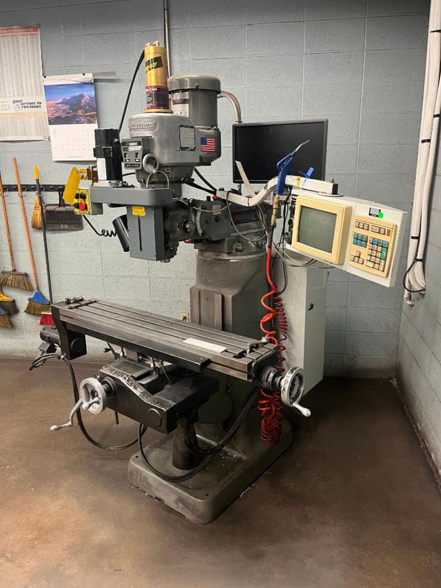 Bridgeport Ez-Trak Milling Machine, Drive S/N 169095, 2-Axis DRL, 2 HP ...