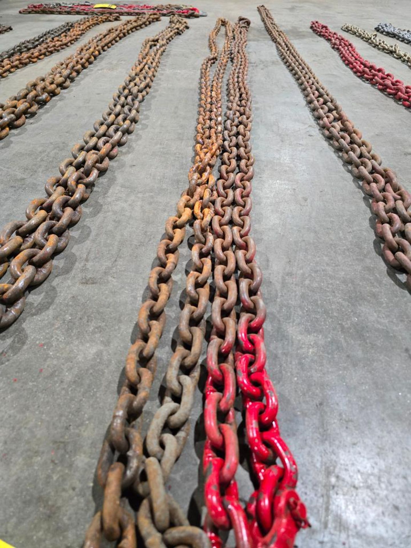 { Group of lots: 14, 15, 16 (P) } (2) 20' 3/8" Double Hook Chains
