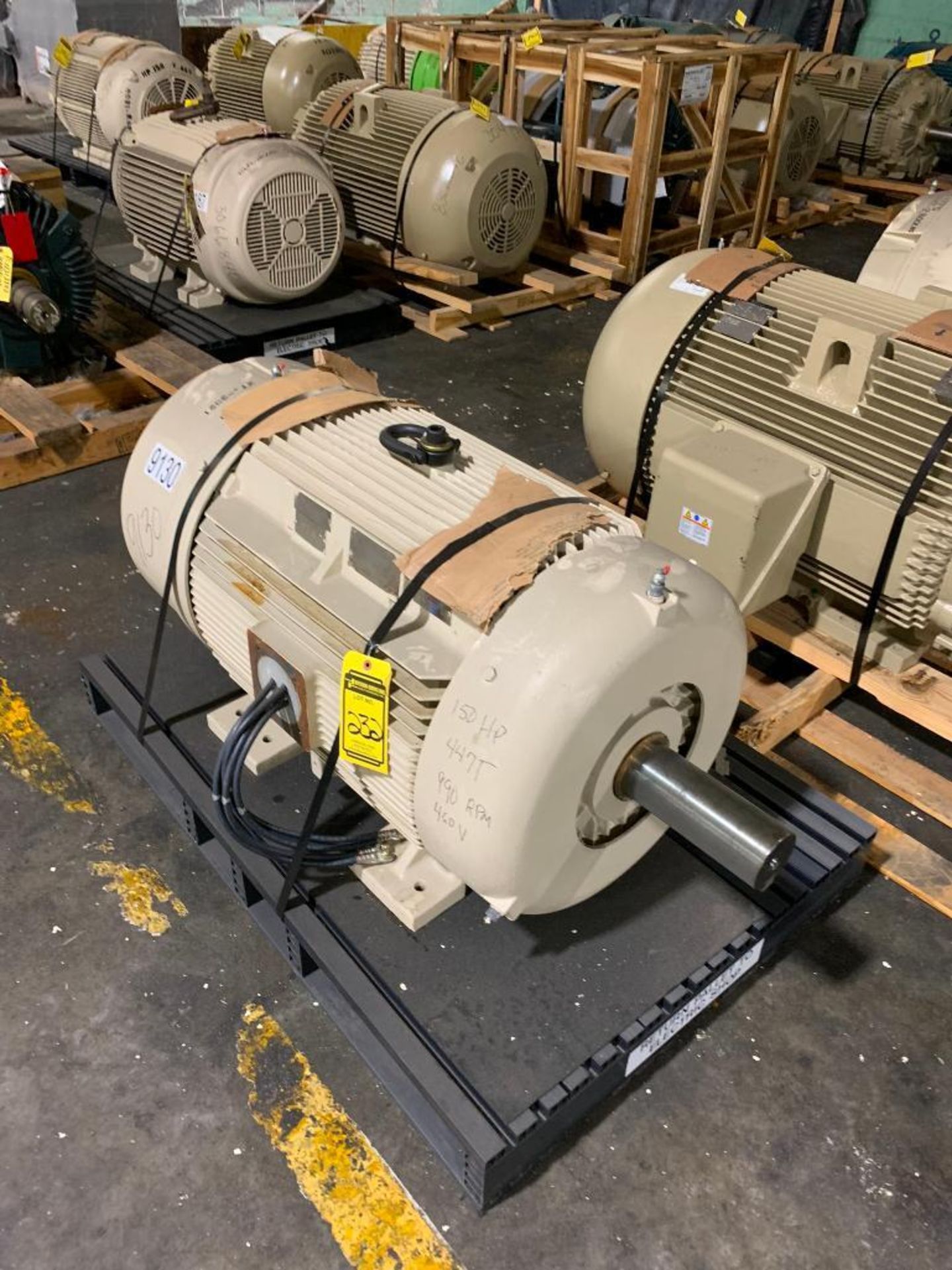 Siemens 100-HP Electric Motor, 990 RPM, 460 V, 3 PH, FR: 447T