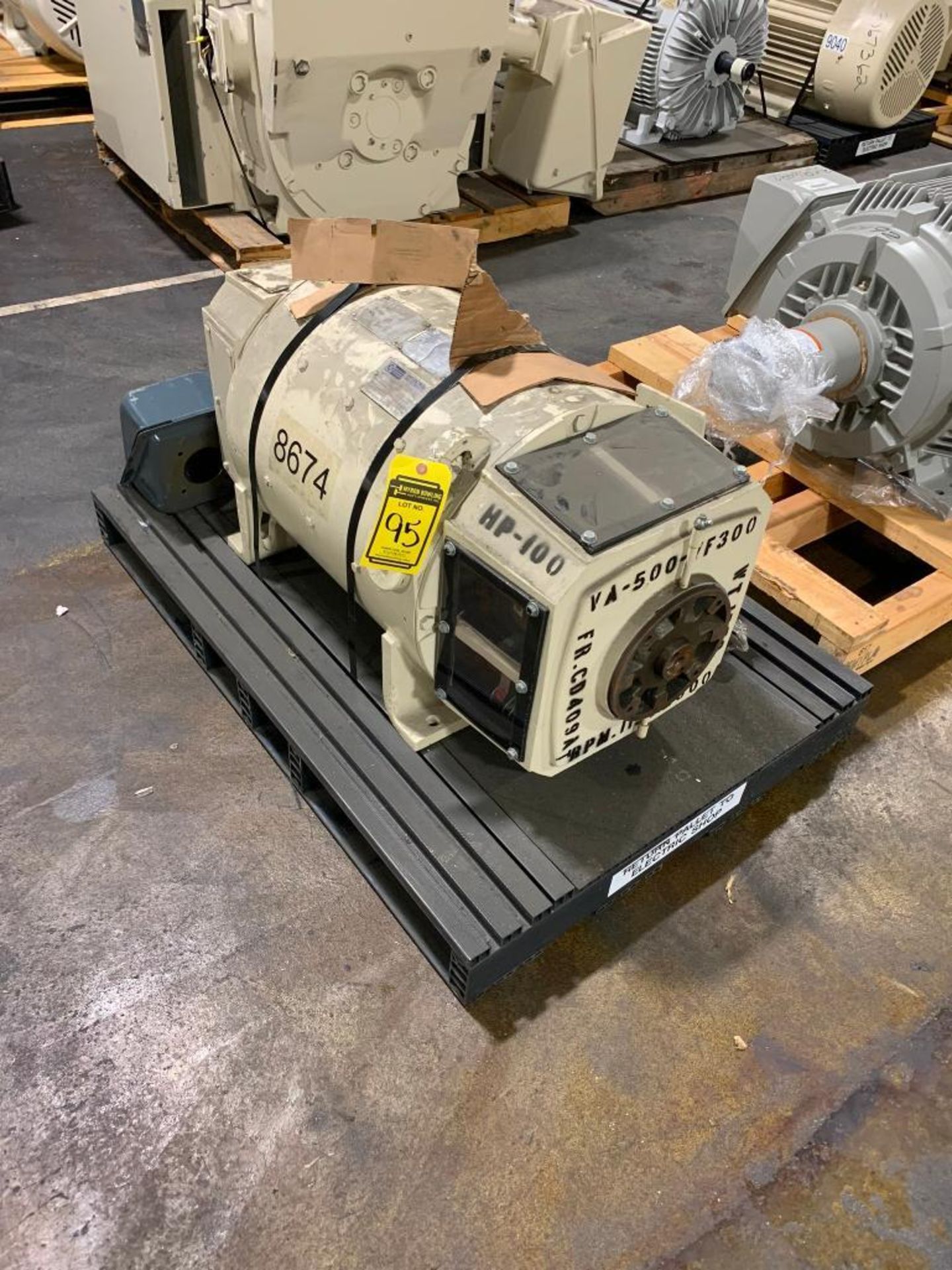 Allen Bradley 100-HP Electric Motor, 1150/2000 RPM, 500 V, 3 Phase