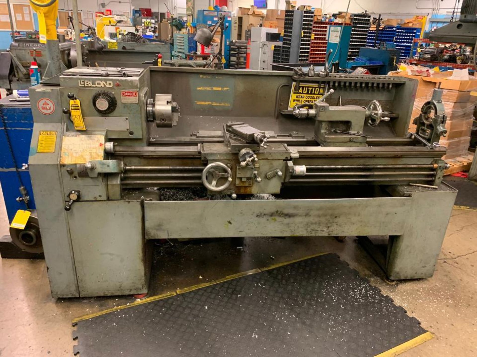 LeBlond Regal Engine Lathe, 8" 3-Jaw Chuck, Tailstock w/ Drill Chuck, Tailstock, 4" Steady Rest