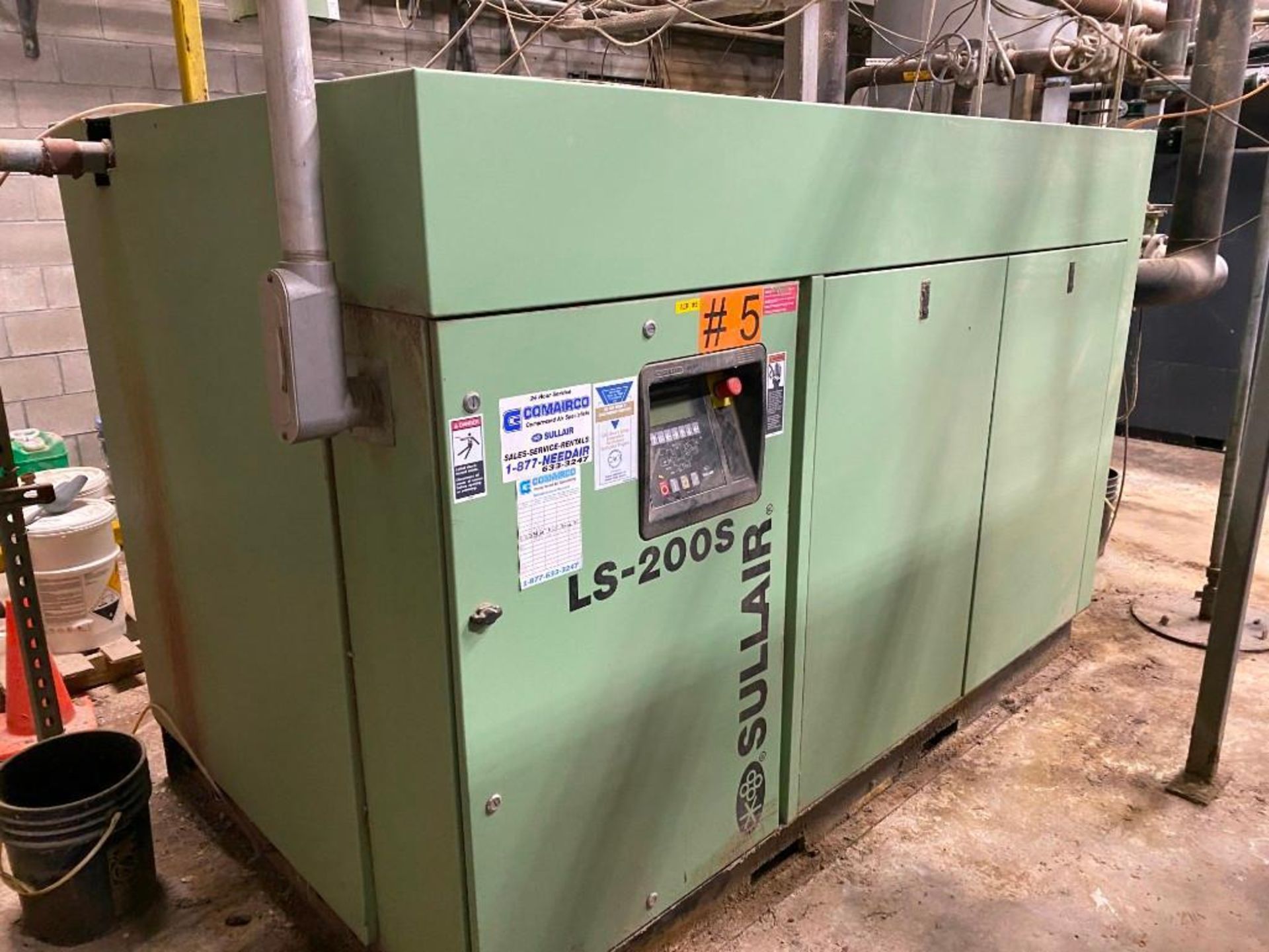 Sullair Air Compressor, Model LS-200S, S/N 201604010007, 150 AC, Max ...