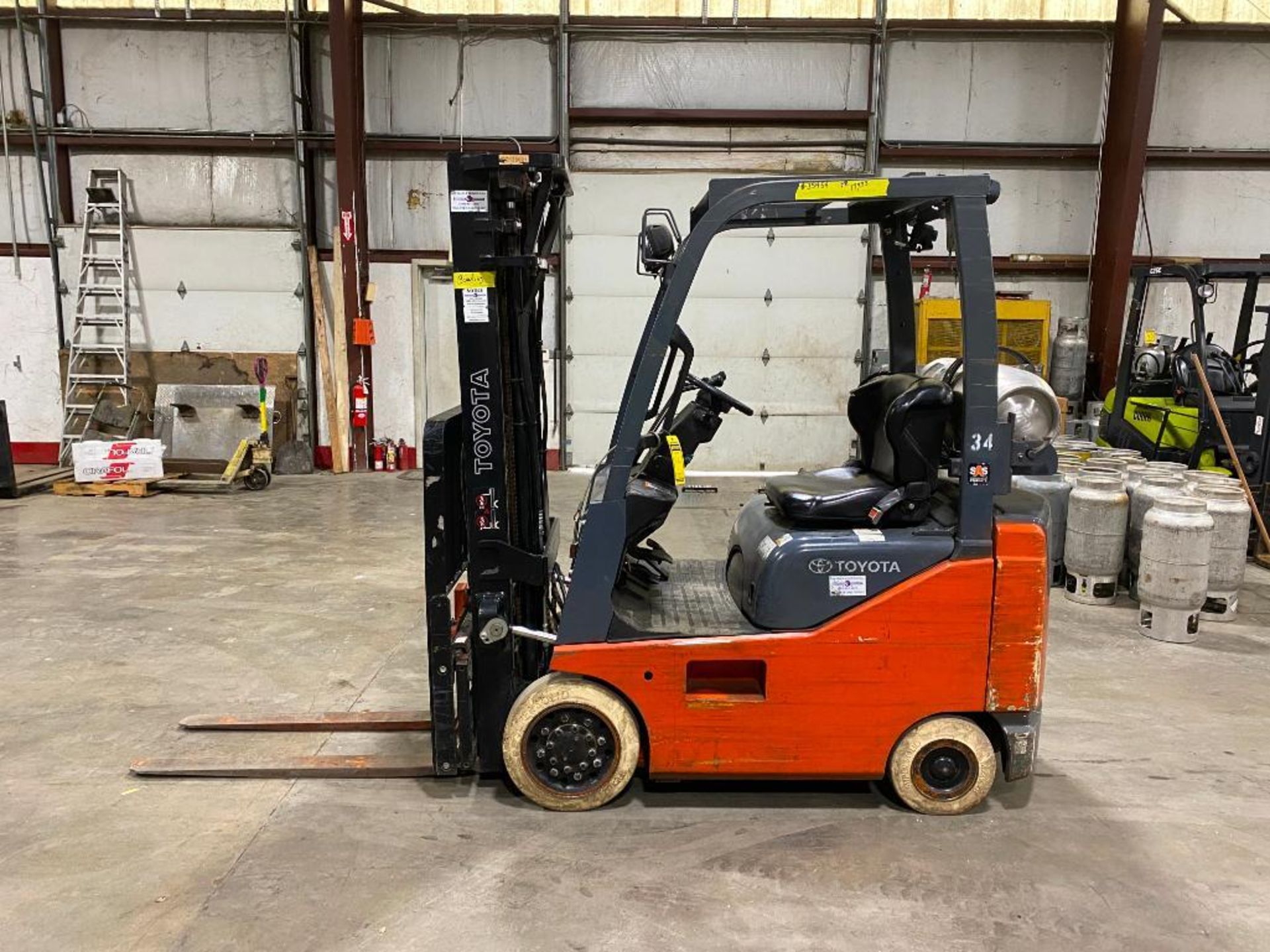 Toyota 3,000-LB Capacity Forklift, Model 8FGCU15, S/N 35454, LPG, 3 ...