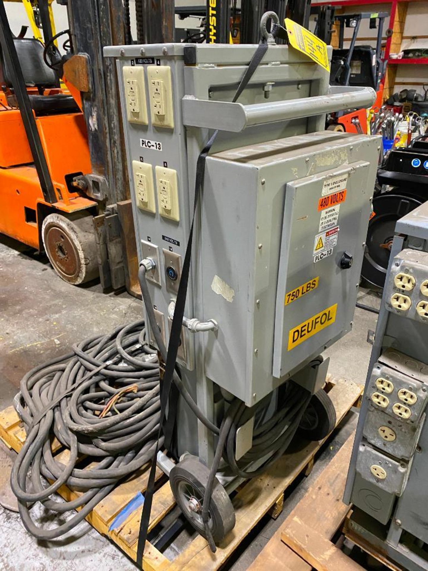 { Group of lots: 144a, 144b } Power Distribution Box, 25KVA Transformer
