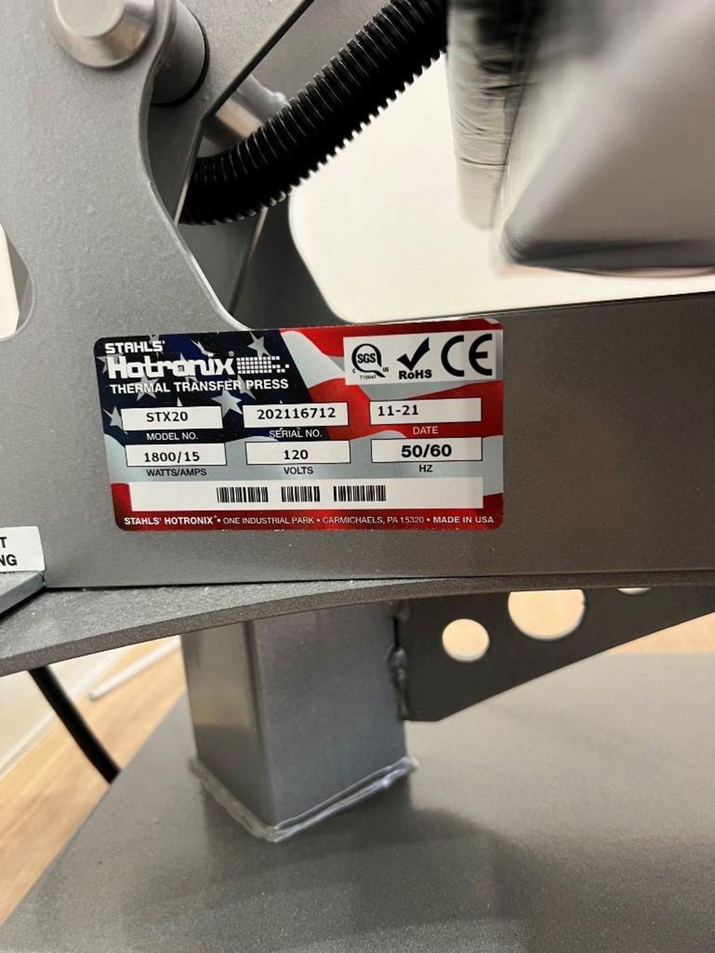 Hotronix STX-20 Thermal Transfer Heat Press (Location: 2921 District ...