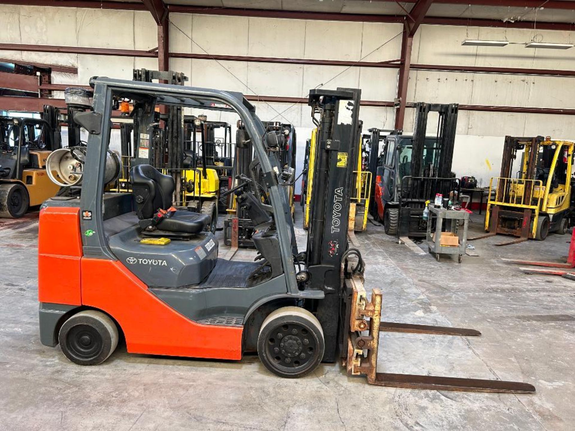 Toyota 6,000-LB. Capacity Forklift, Model 8FGCU30, S/N 65869, LPG ...