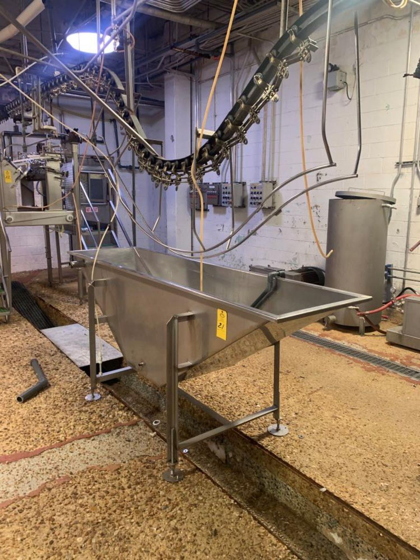 Stainless Steel Wash Tank, 9' long X 2' wide X 30" deep dip tank ...