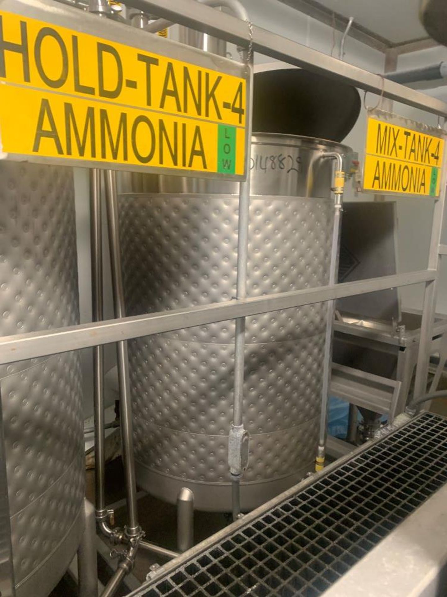 (Qty 2) Stainless Steel Ammonia Jacketed Brine Mix Tanks, with high ...