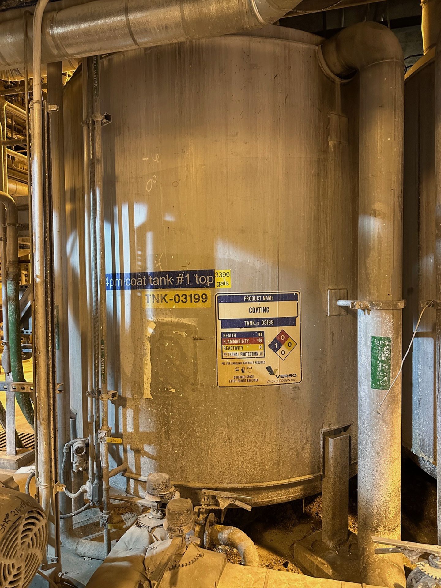 (Ref 5520) Single Walled Stainless Steel Tank with Slight Cone Bottom ...