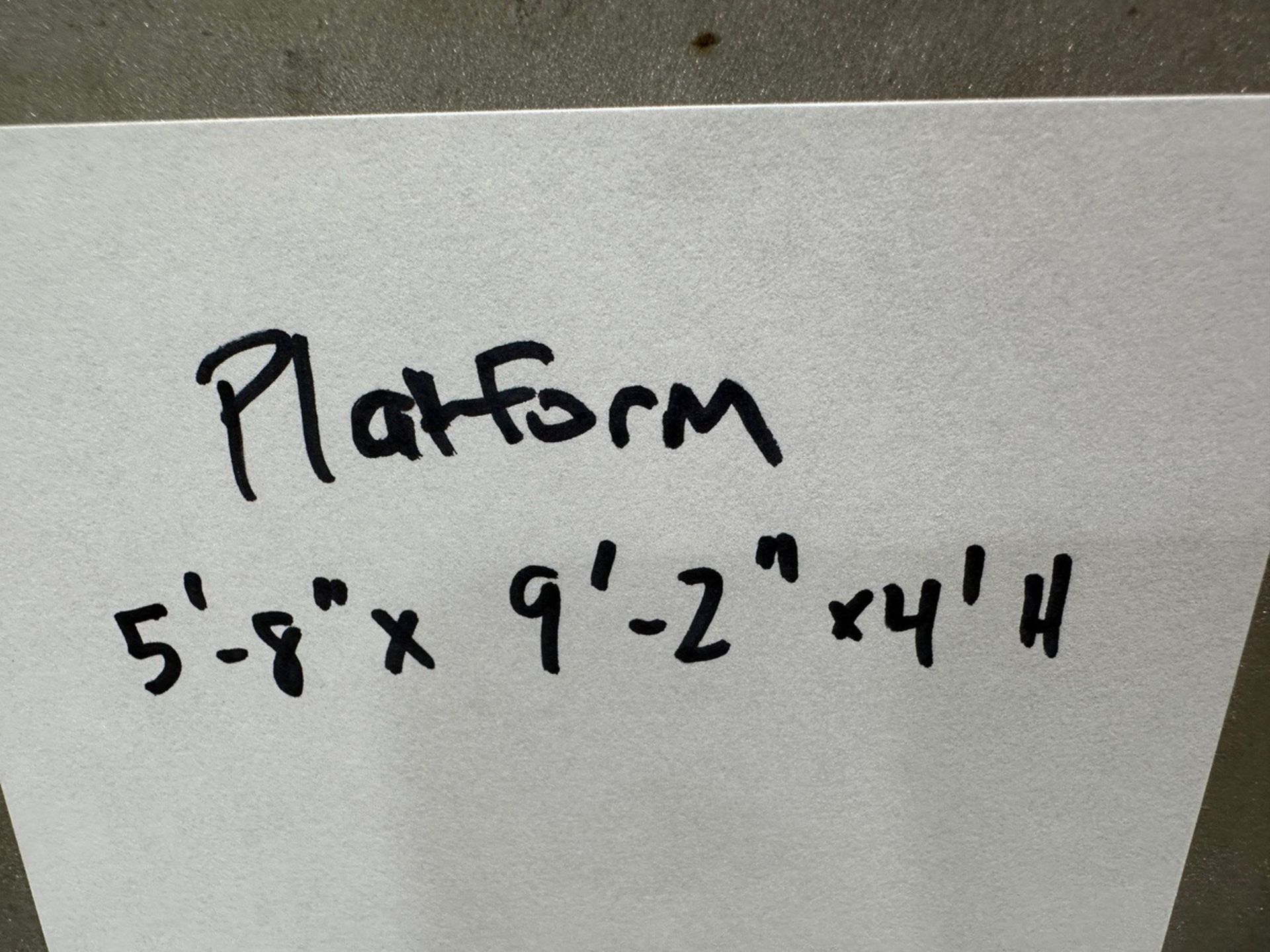 Stainless Steel Operator Platform 5'-8" x 9'-2"x48" High [ref 116 ...