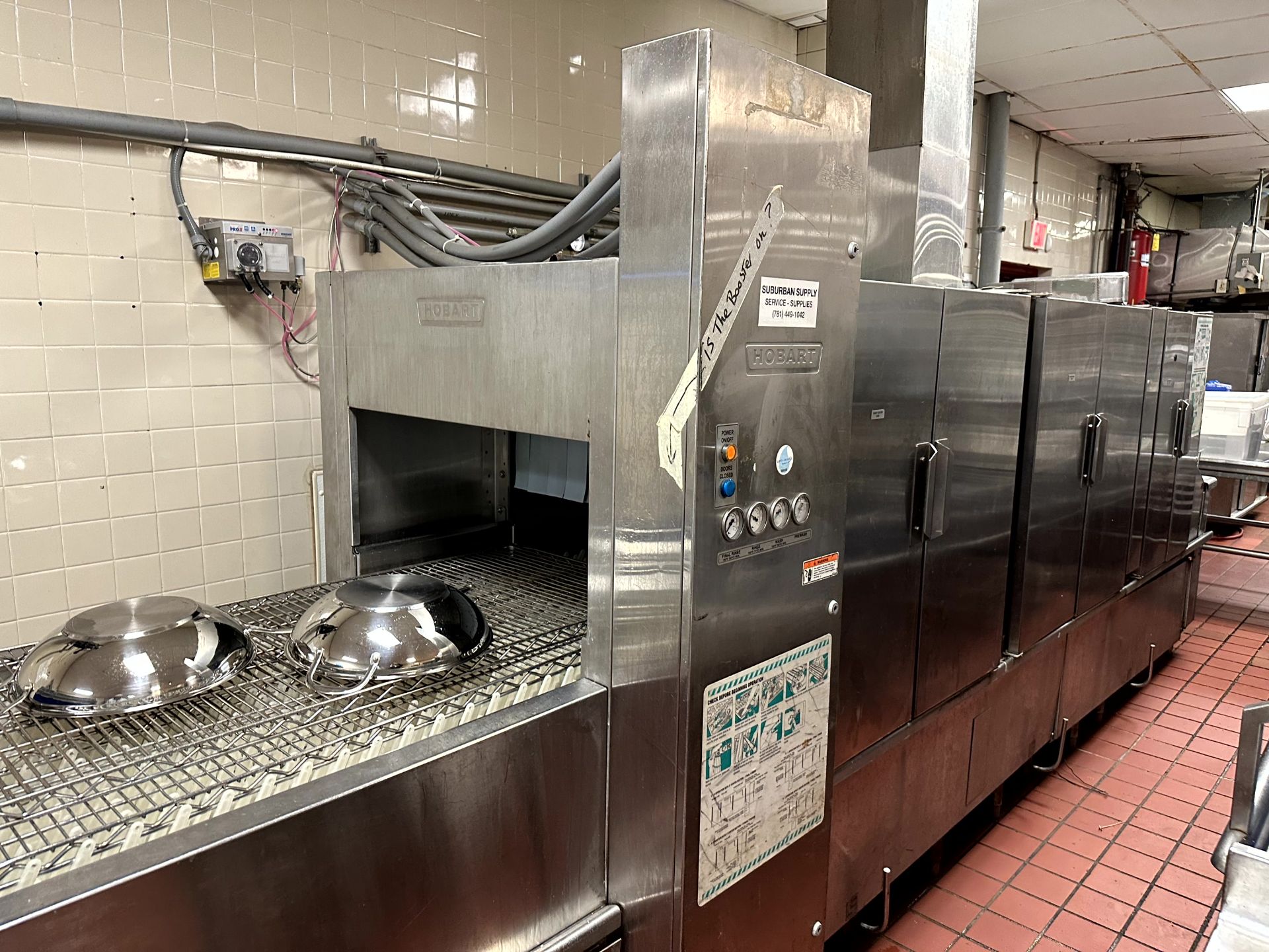 Hobart Pass Thru Dishwasher w/ Booster #FT900 SN:27-1158-311 (See Pic ...