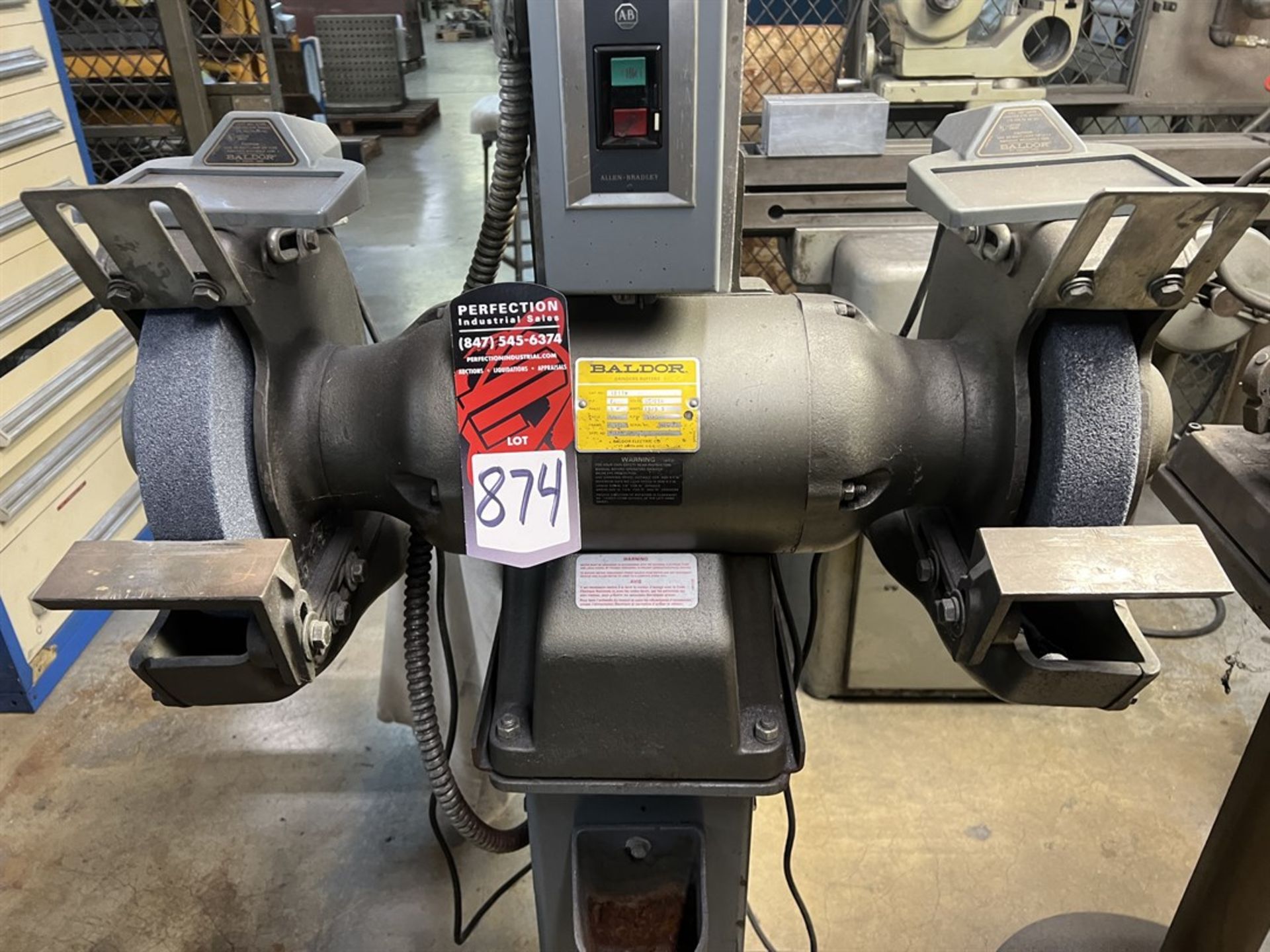 BALDOR 1217W Dual End Grinder, 2 HP, 1720 RPM (Machine Shop)