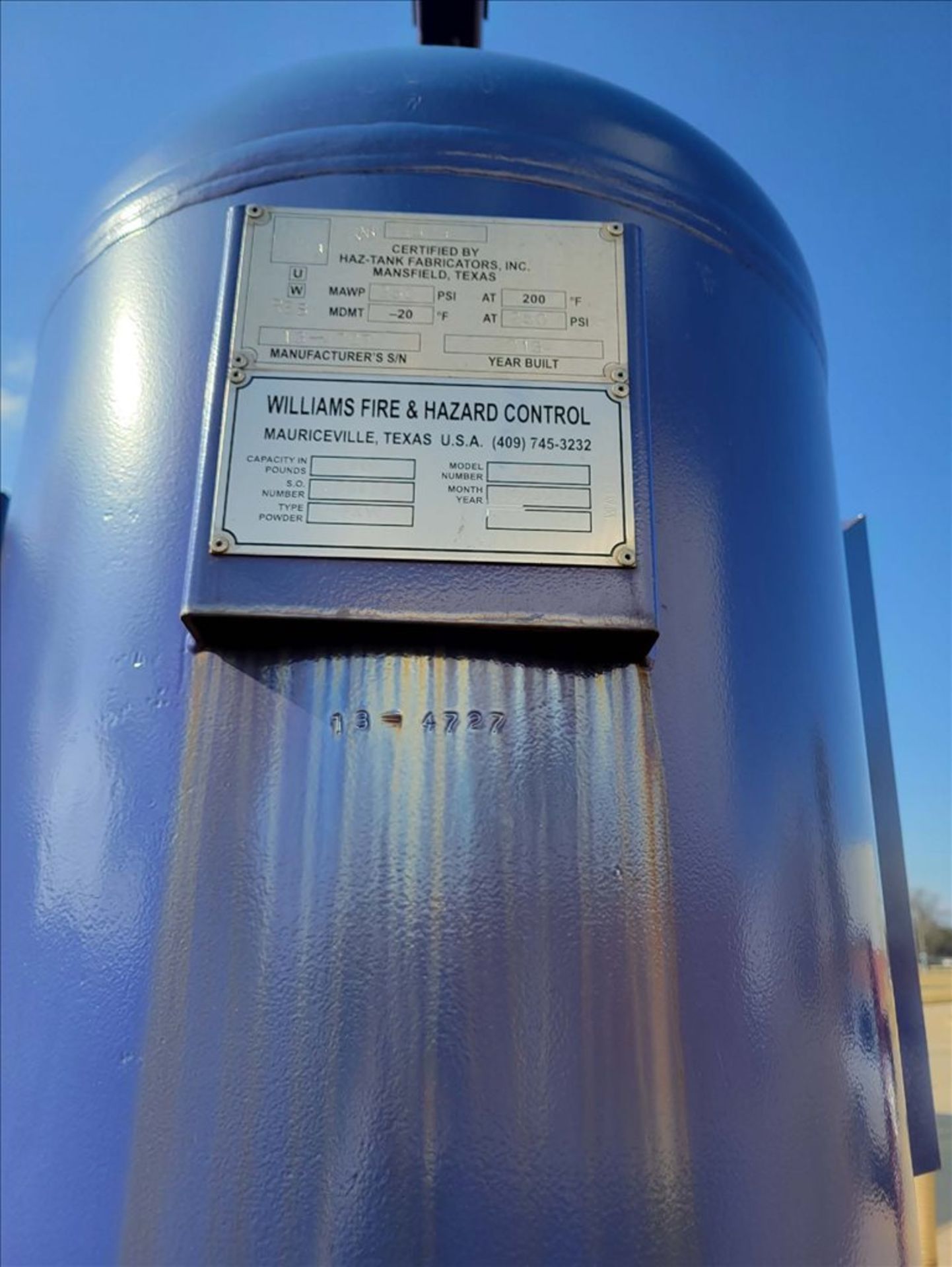 2014 WILLIAMS FIRE & HAZARD Dual Gorilla PKW Dry-Chemical Fire ...