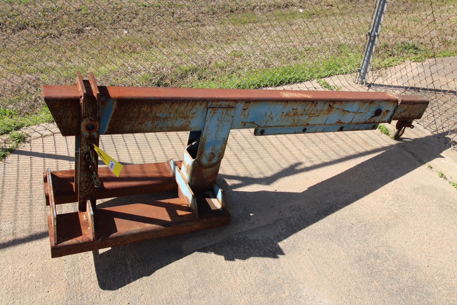 FORKLIFT BOOM, ADJUSTABLE JIB BOOM CRANE, 5' min. reach