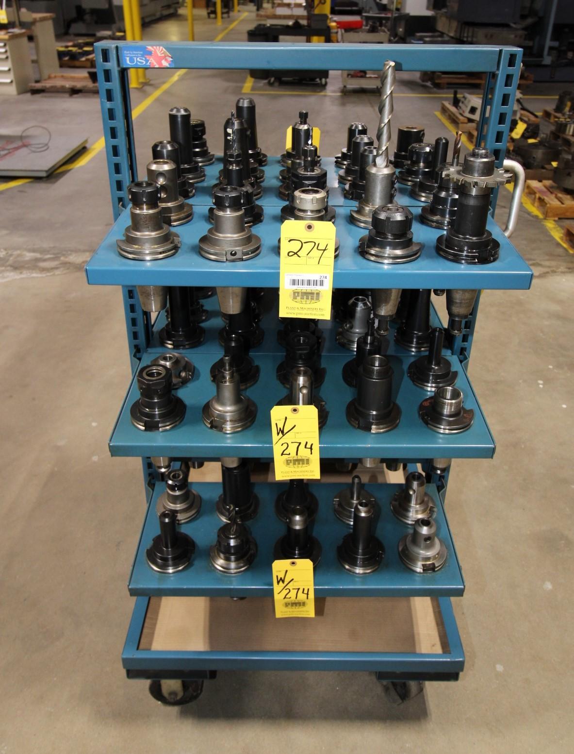 LOT OF CAT-50 TOOL HOLDERS (APPROX. 30) (cart not included)