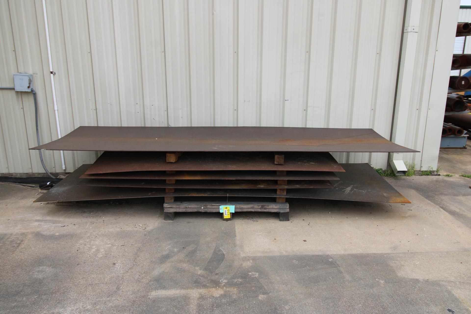 LOT OF LONG PLATES (5), 1/4" x 48" x 6' to 8'