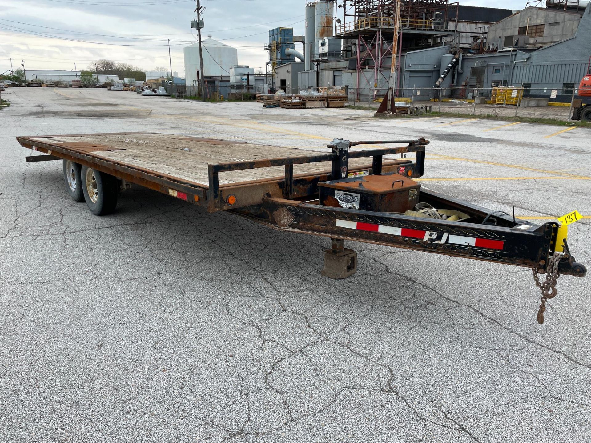 TRAILER, PJ TRAILER MFG. MDL. T8222, 2008, deck over, GVWR 14000 ...
