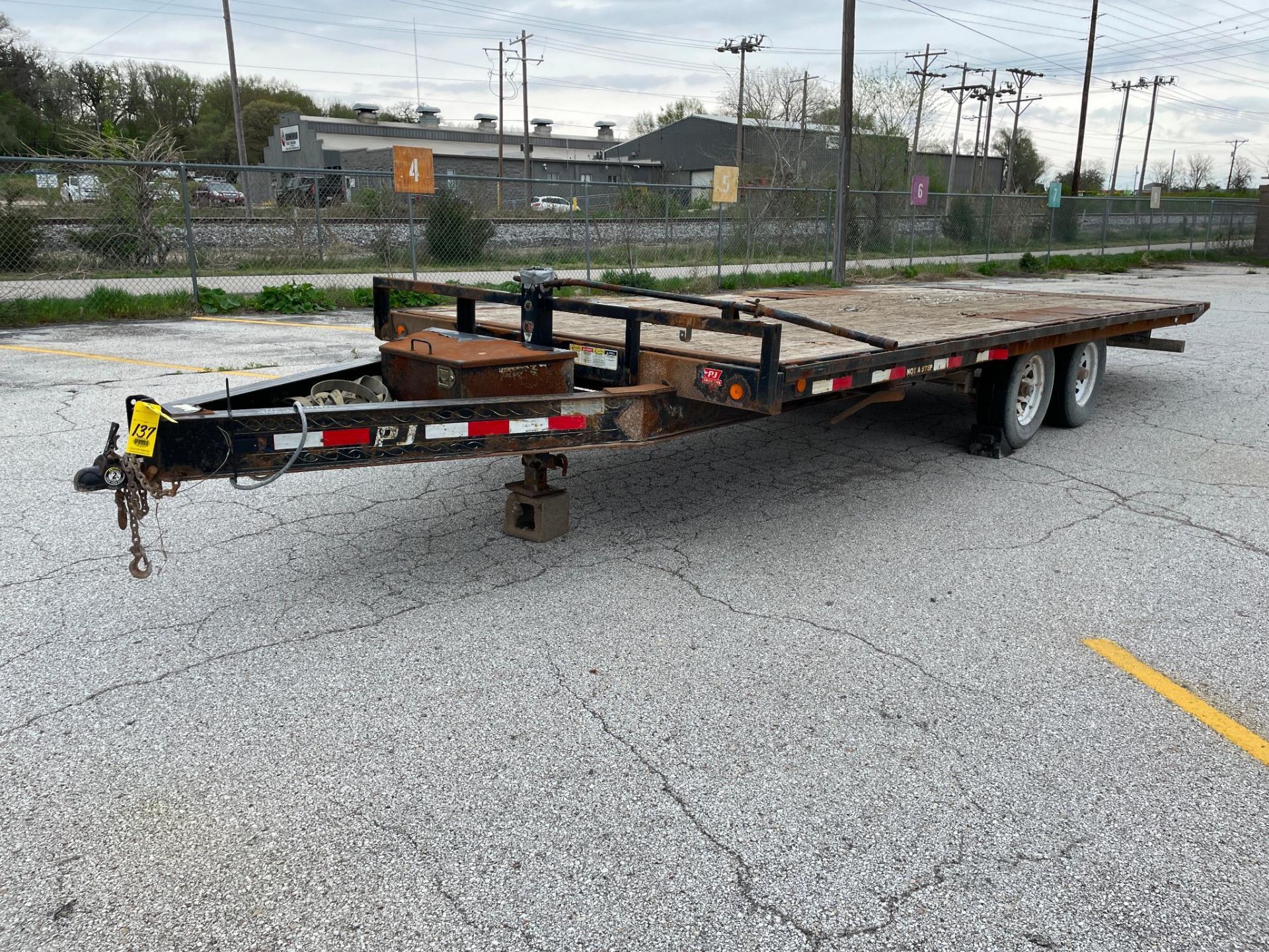 TRAILER, PJ TRAILER MFG. MDL. T8222, 2008, deck over, GVWR 14000 ...
