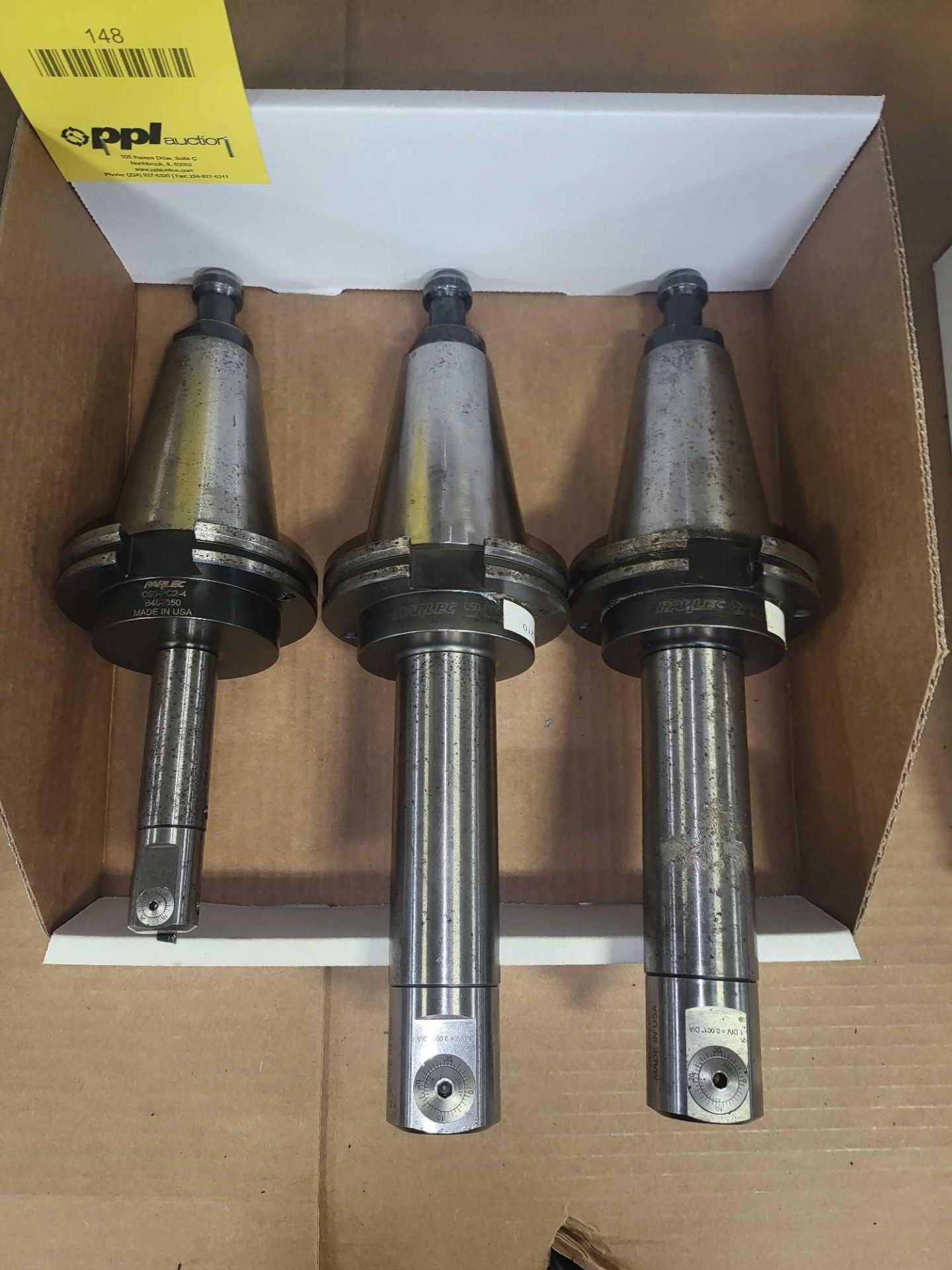 { Choice of lots: 146, 147, 148 } LOT: (3) Parlec CAT 50 Boring Heads