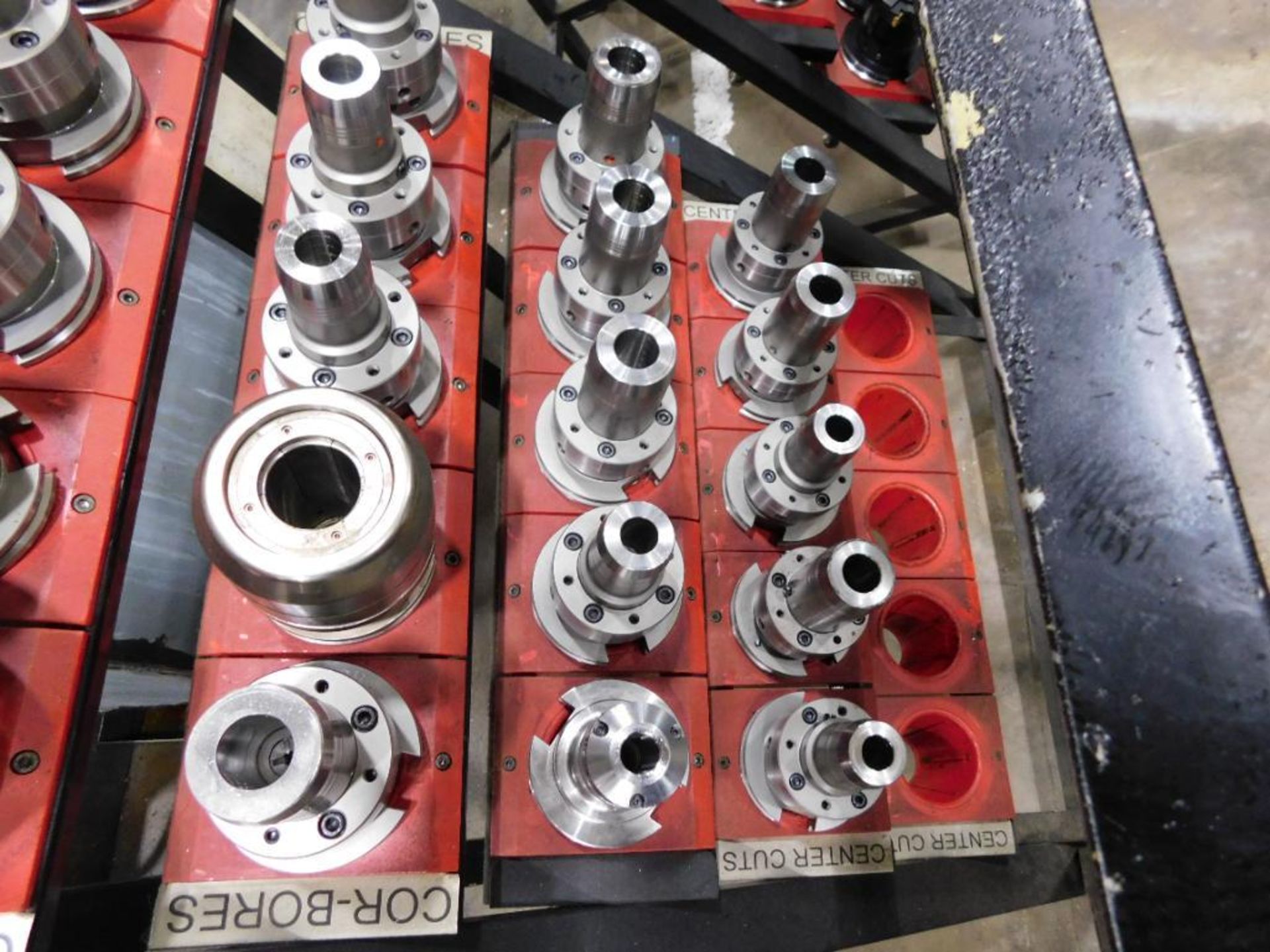 LOT: Rack w/(30) Pieces CAT 50 Tool Holders