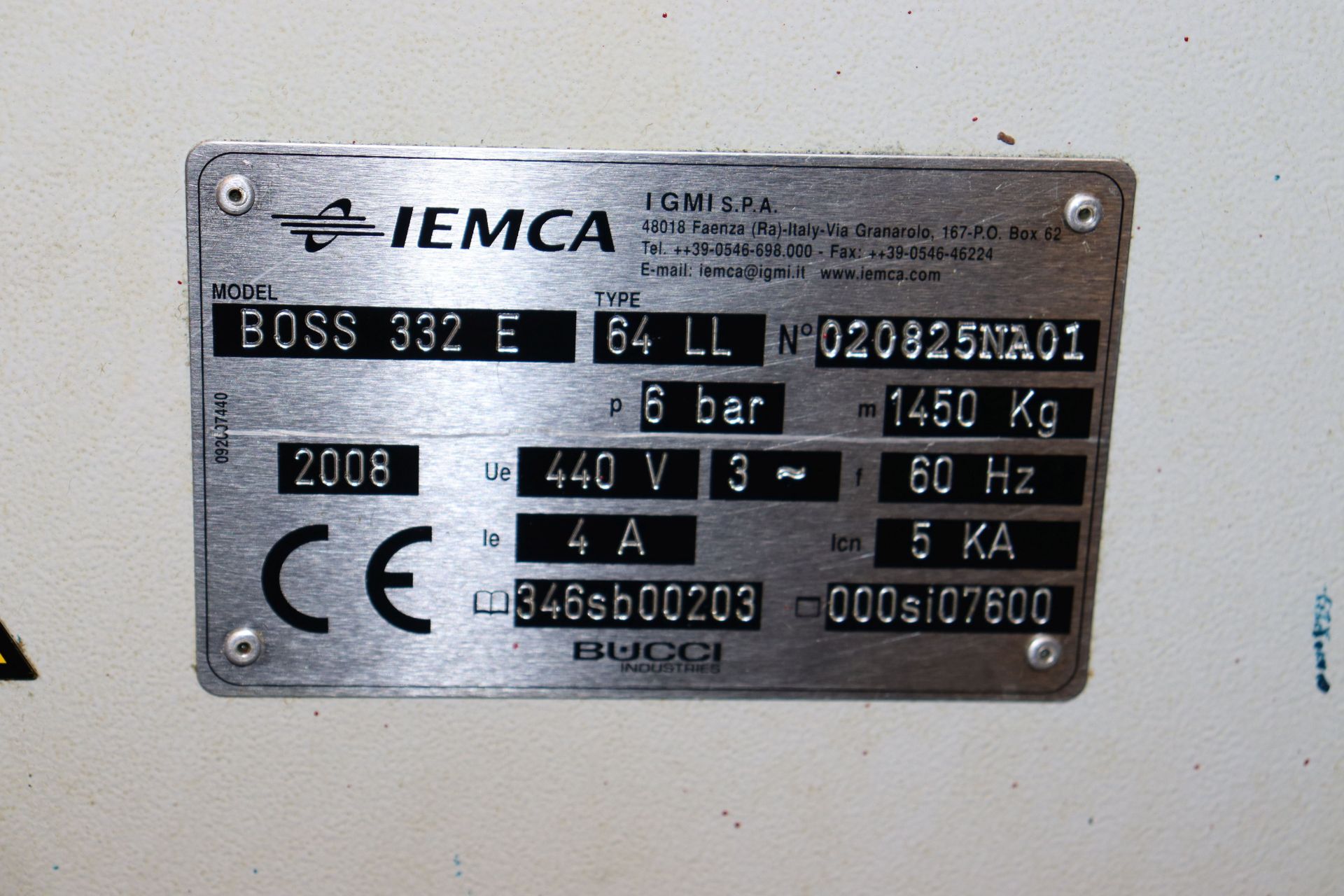 2008 IEMCA Boss 332 E Automatic Bar Feeder, Type 64 LL, with controller ...