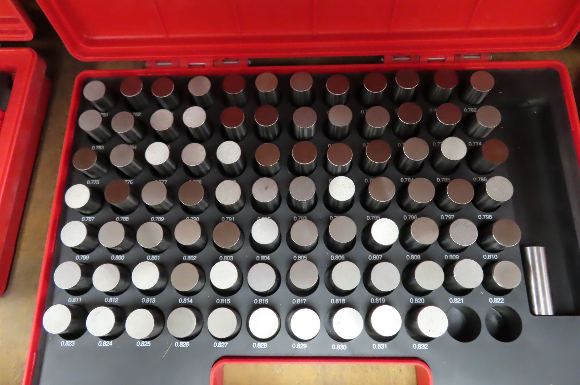 M5 MINUS PIN GAGE SET, 0.751 - 0.832 IN.
