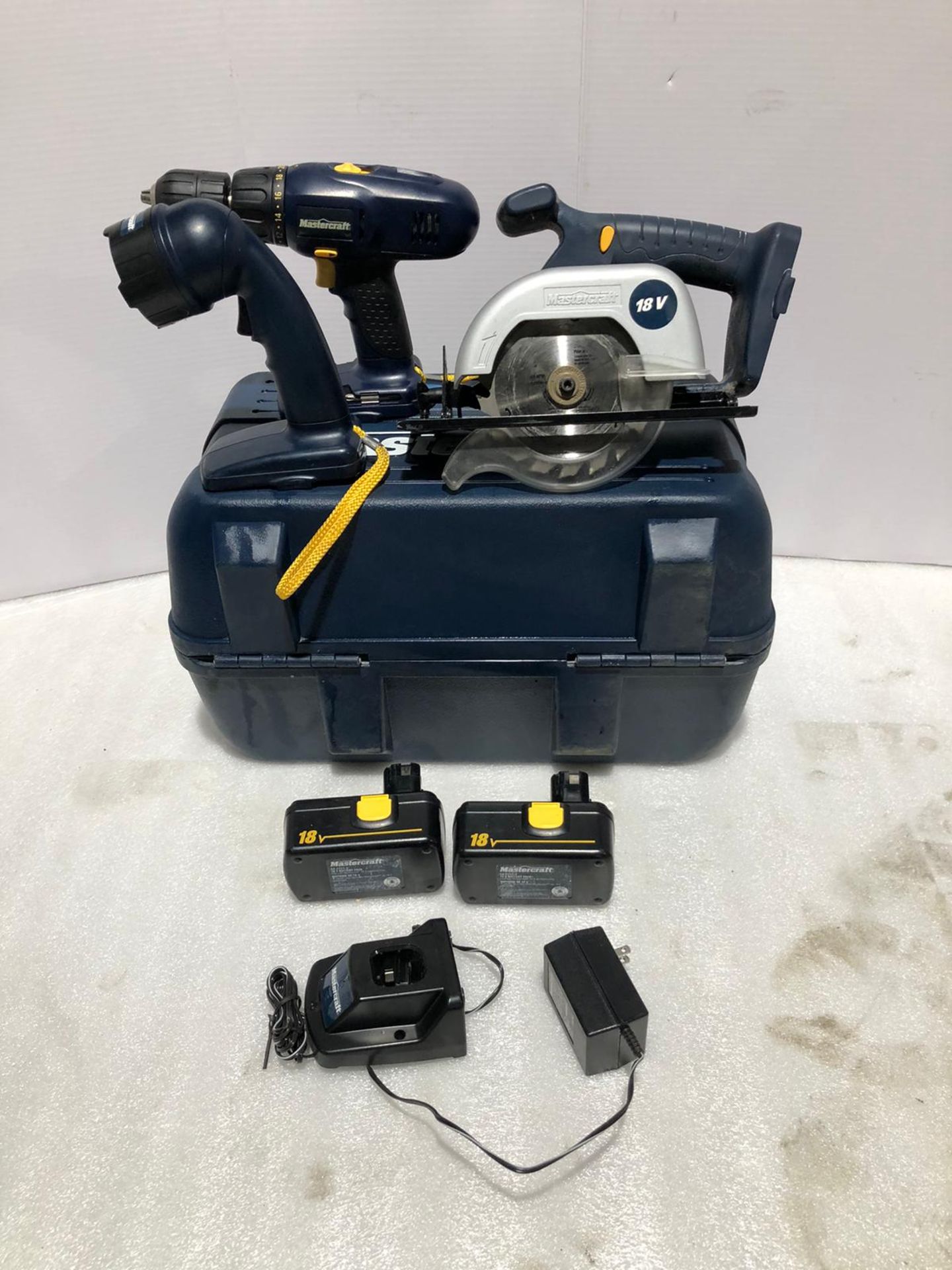 Lot of 4 (4 units) Mastercraft Drill, Saws and Light - Battery Powered ...